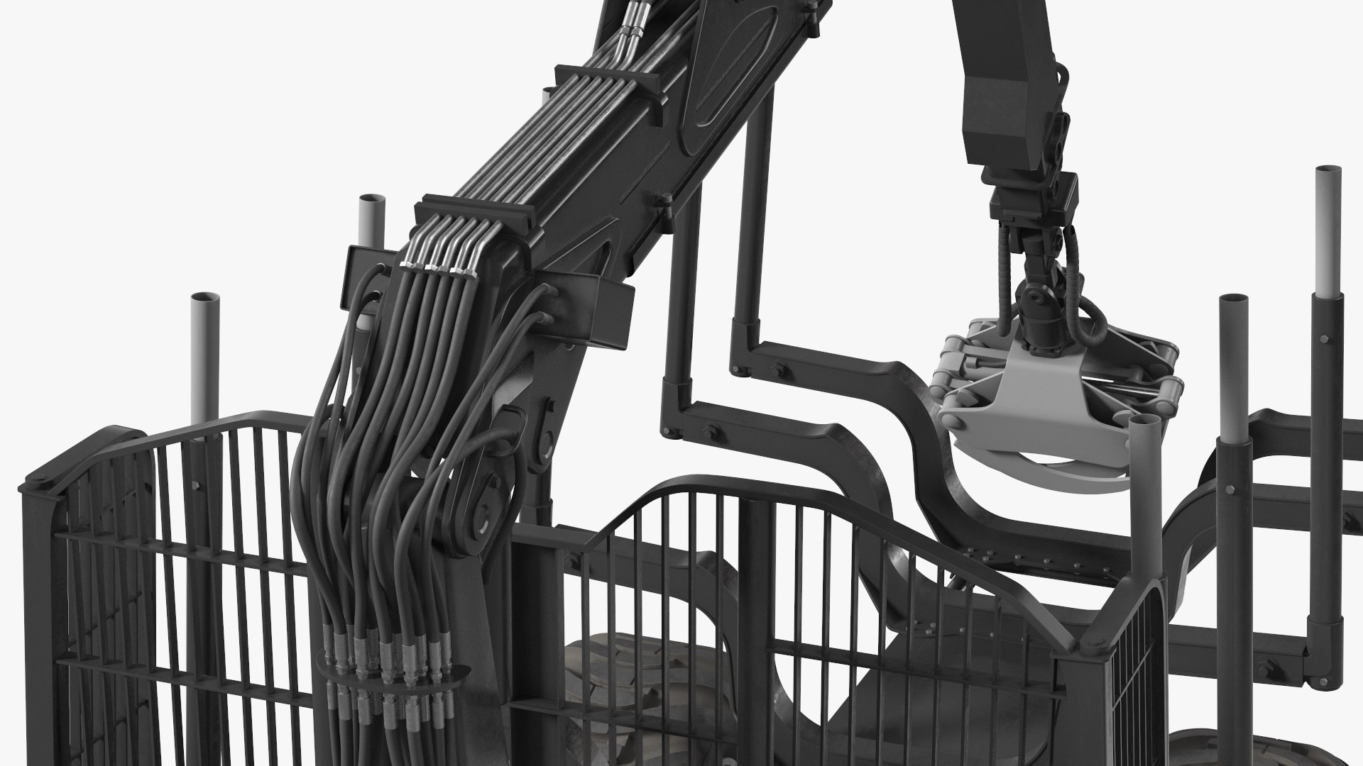 Log Loader Trailer Dirty 3D - TurboSquid 1902473