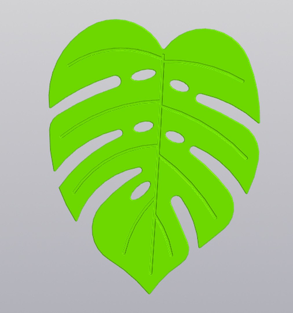 3D Cup Coaster Monstera Leaf - TurboSquid 1966385