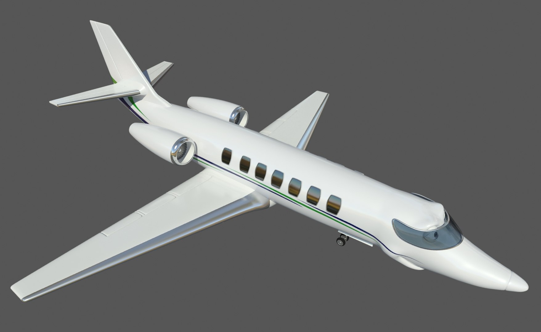 3d airplane cesna 680 model