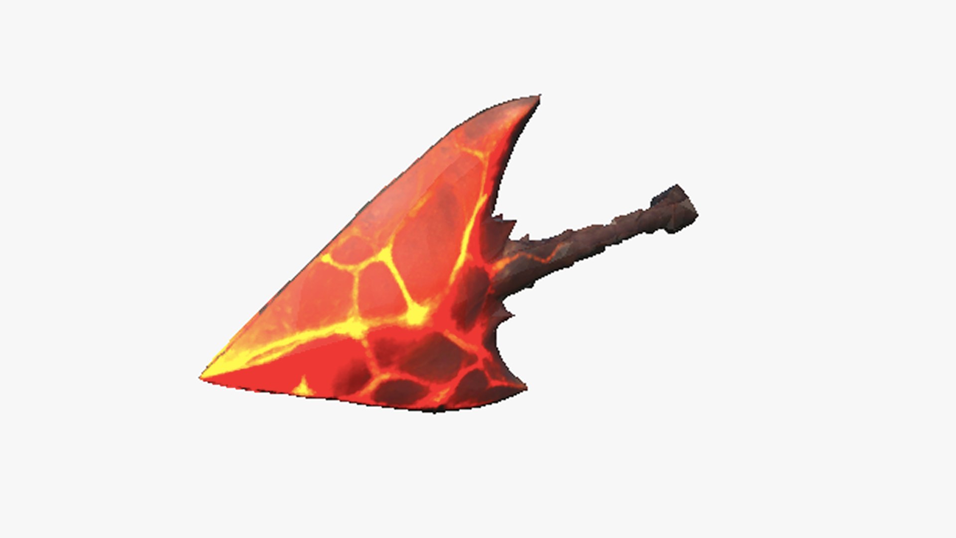 3D 3D Model Spear Fire Flame Magma Weapon Fantasy RPG Model ...