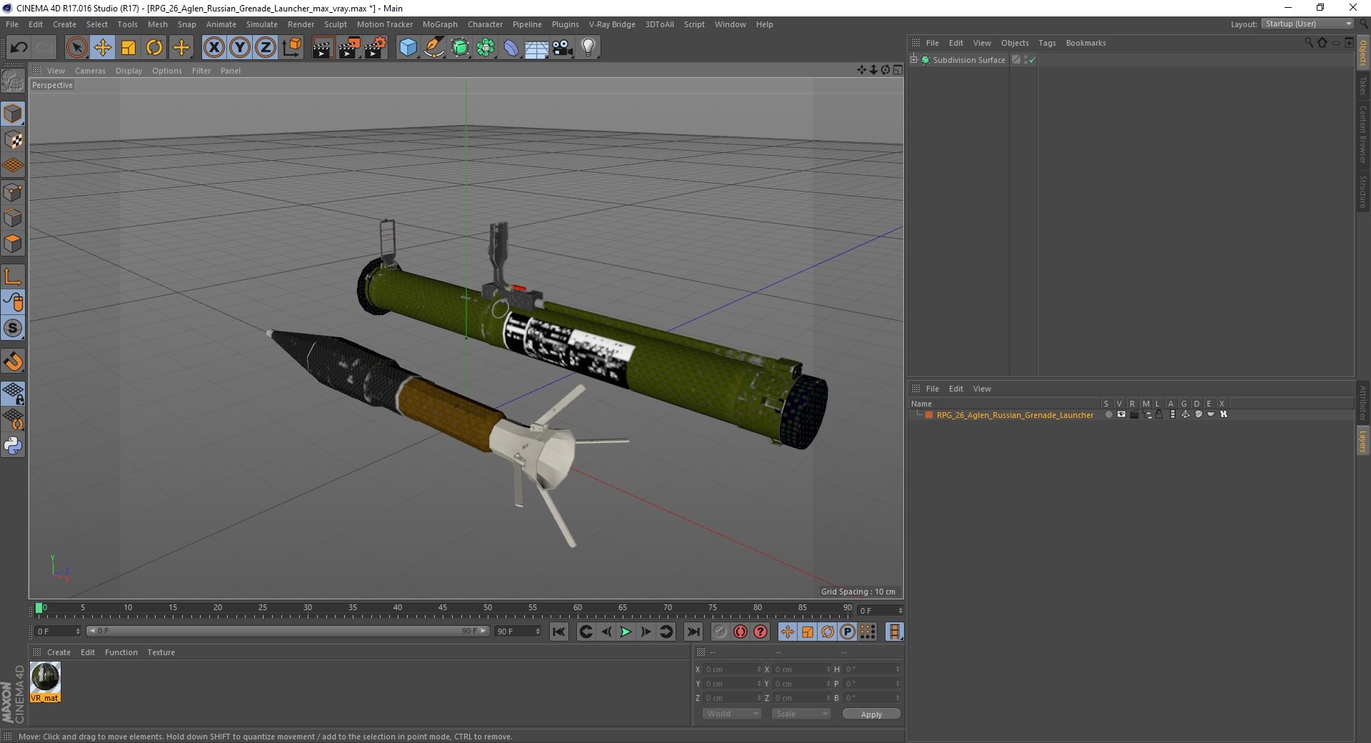 RPG 26 Aglen Russian Grenade Launcher Model - TurboSquid 2088456
