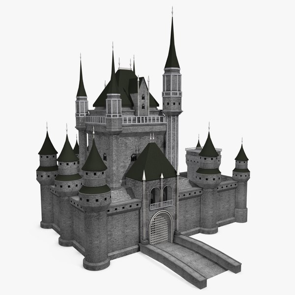 medieval castle tower 3d model