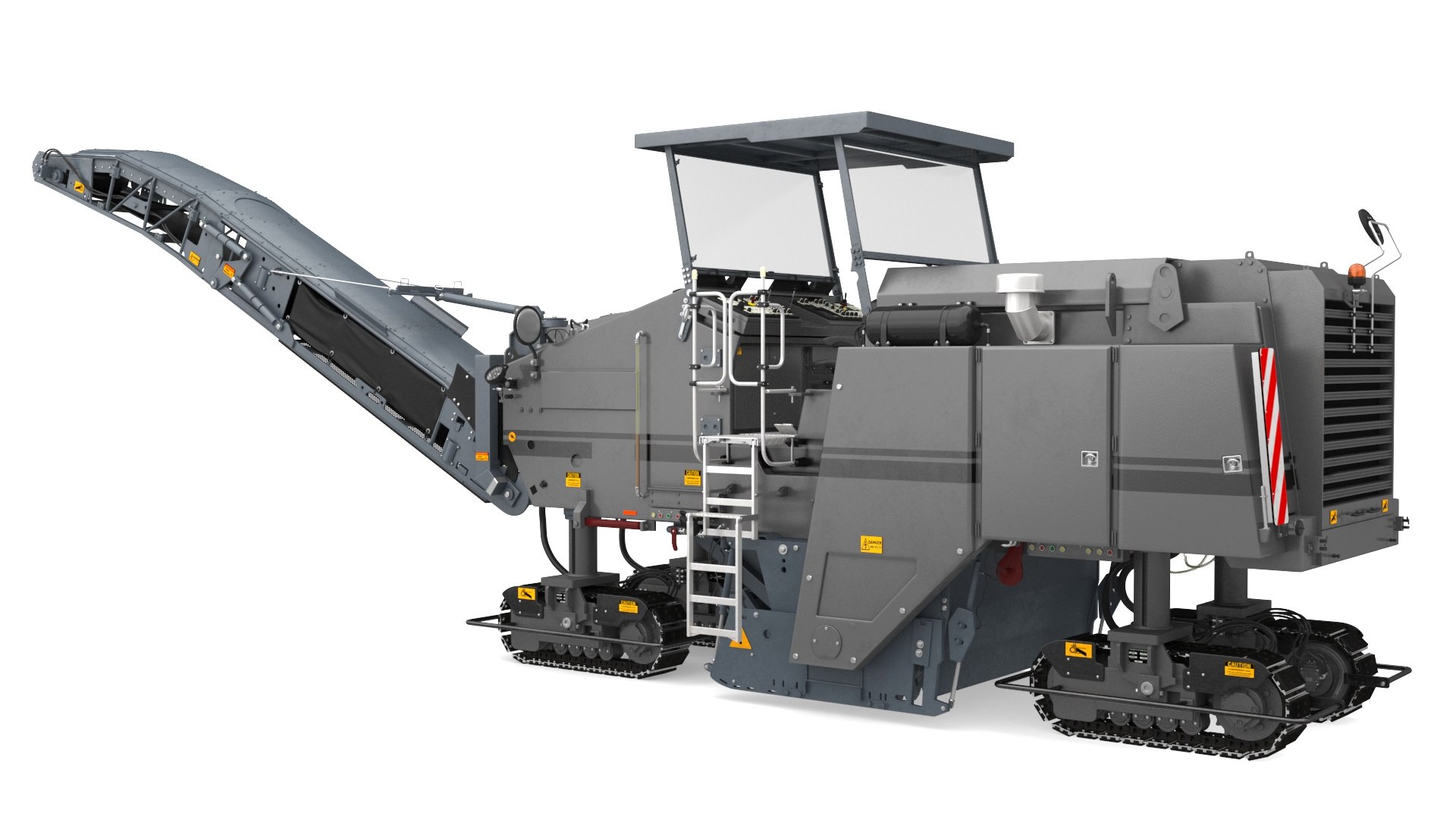 3D Road Milling Machine Loads Milled Asphalt Into The Dump Truck ...