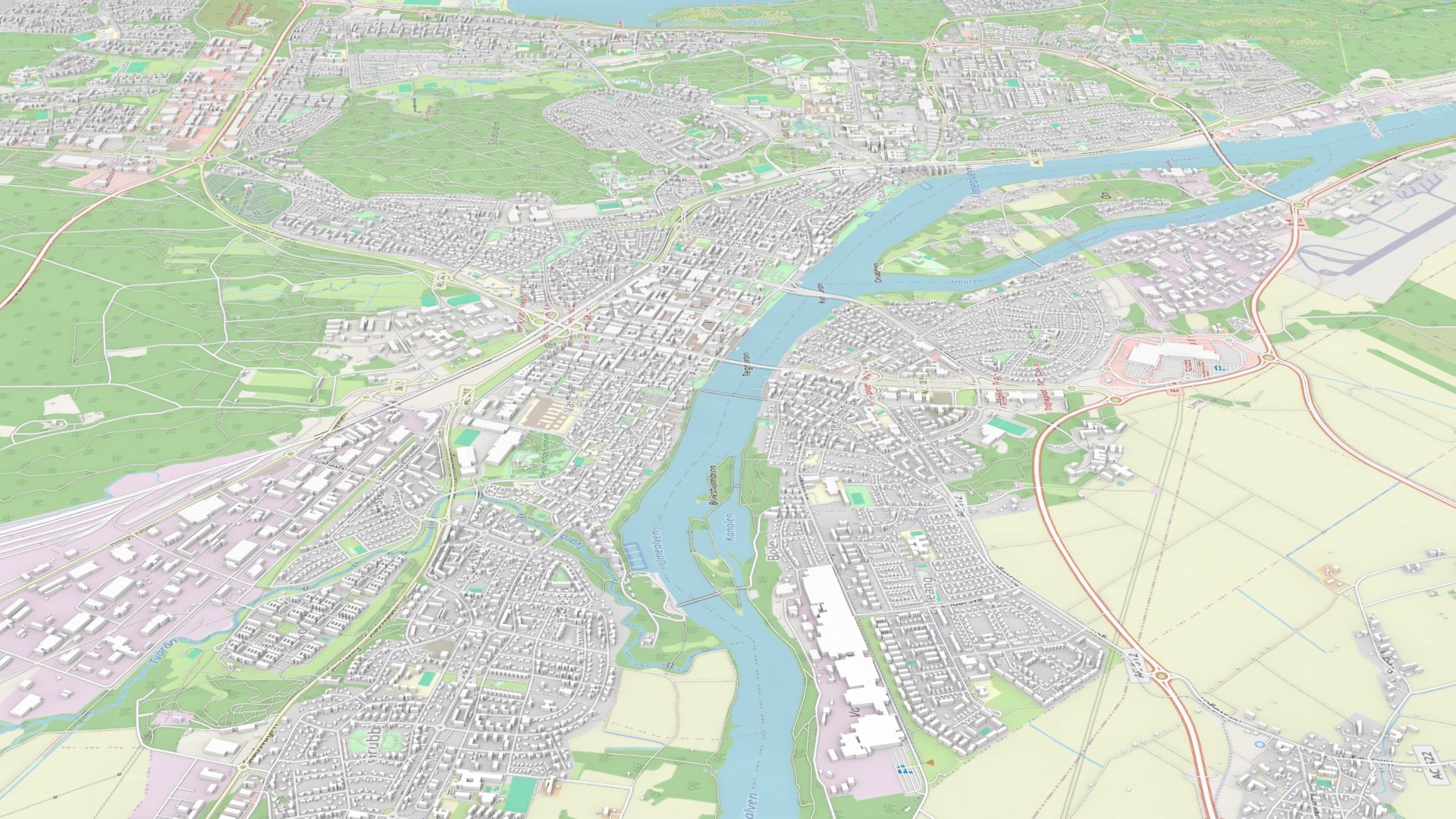 3D Model Cityscape Umea Sweden - TurboSquid 2458973