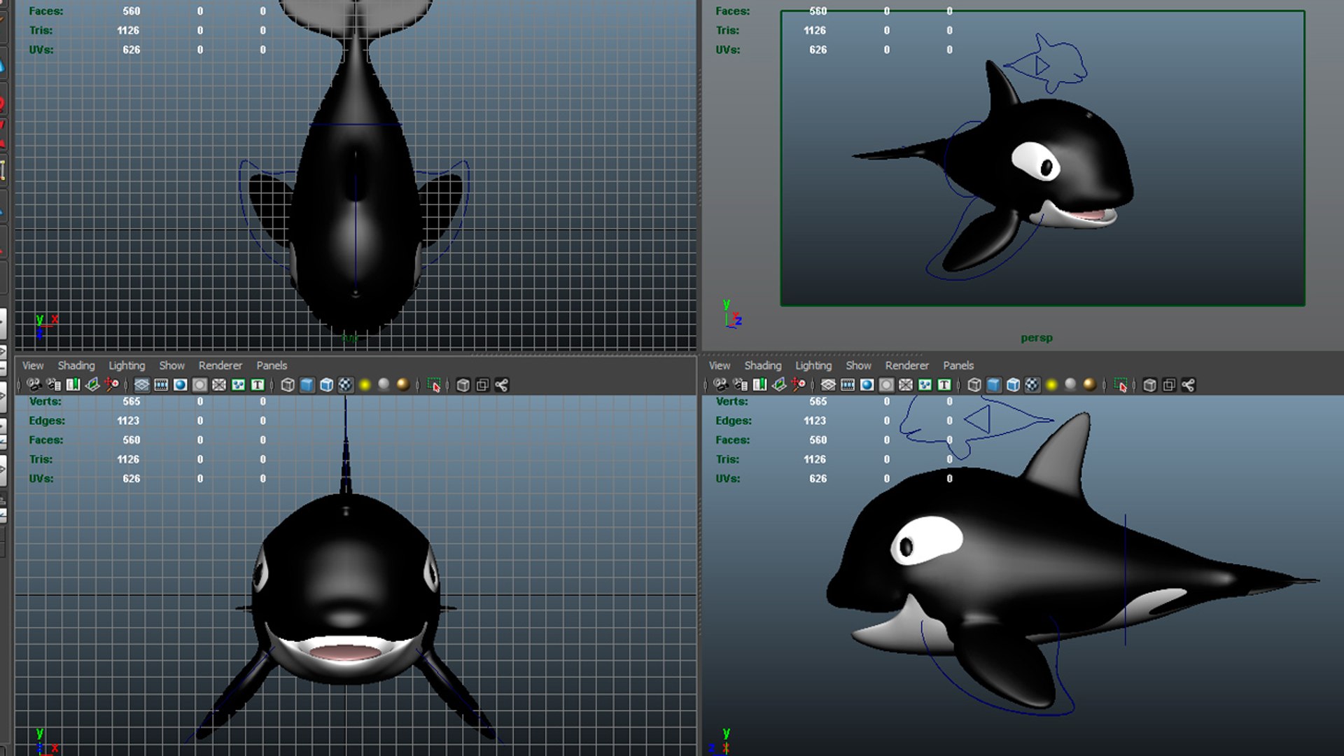 Maya Cartoon Sea Animals