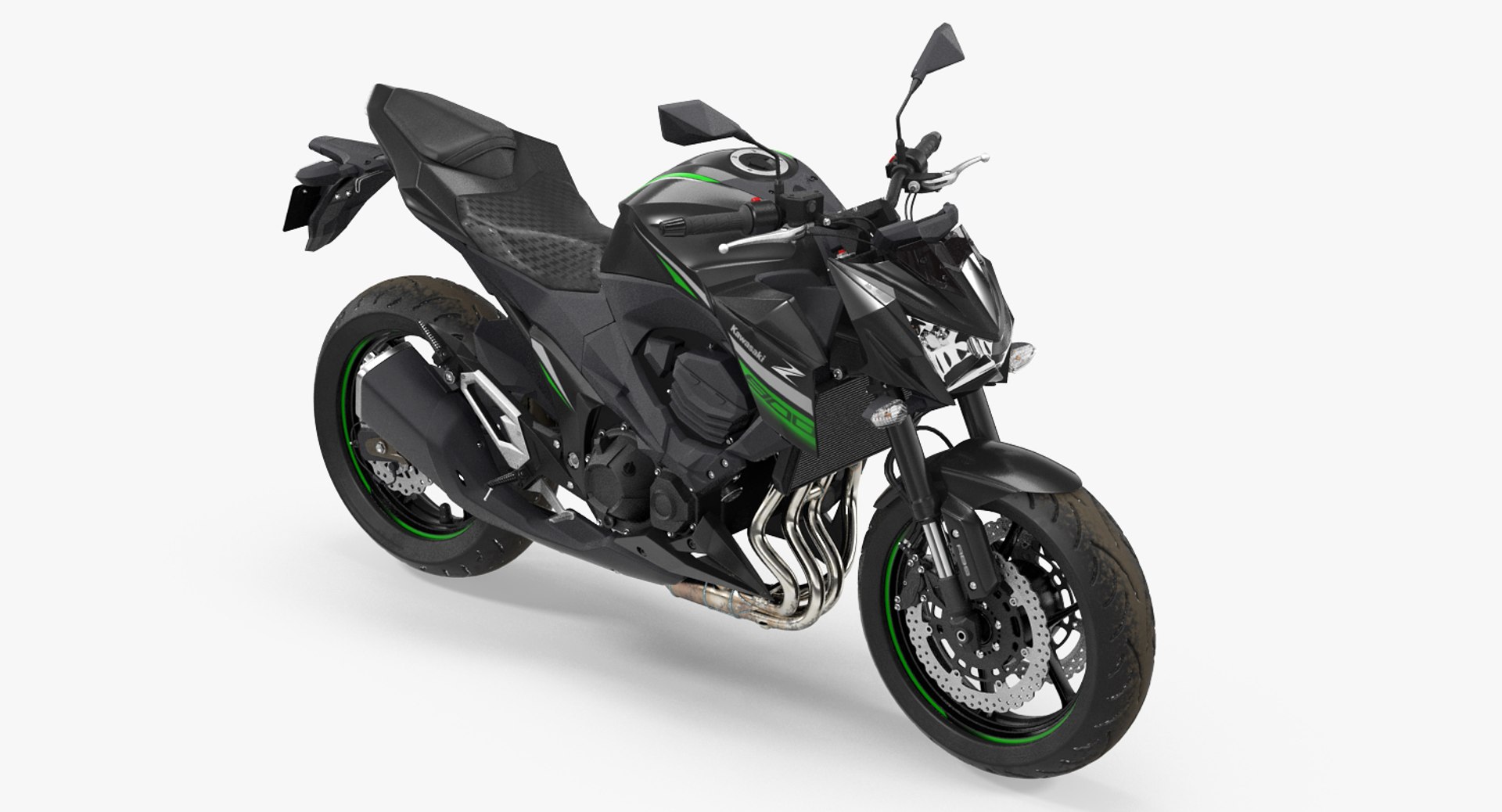 3D Kawasaki Z800 2016 Green - TurboSquid 1163419