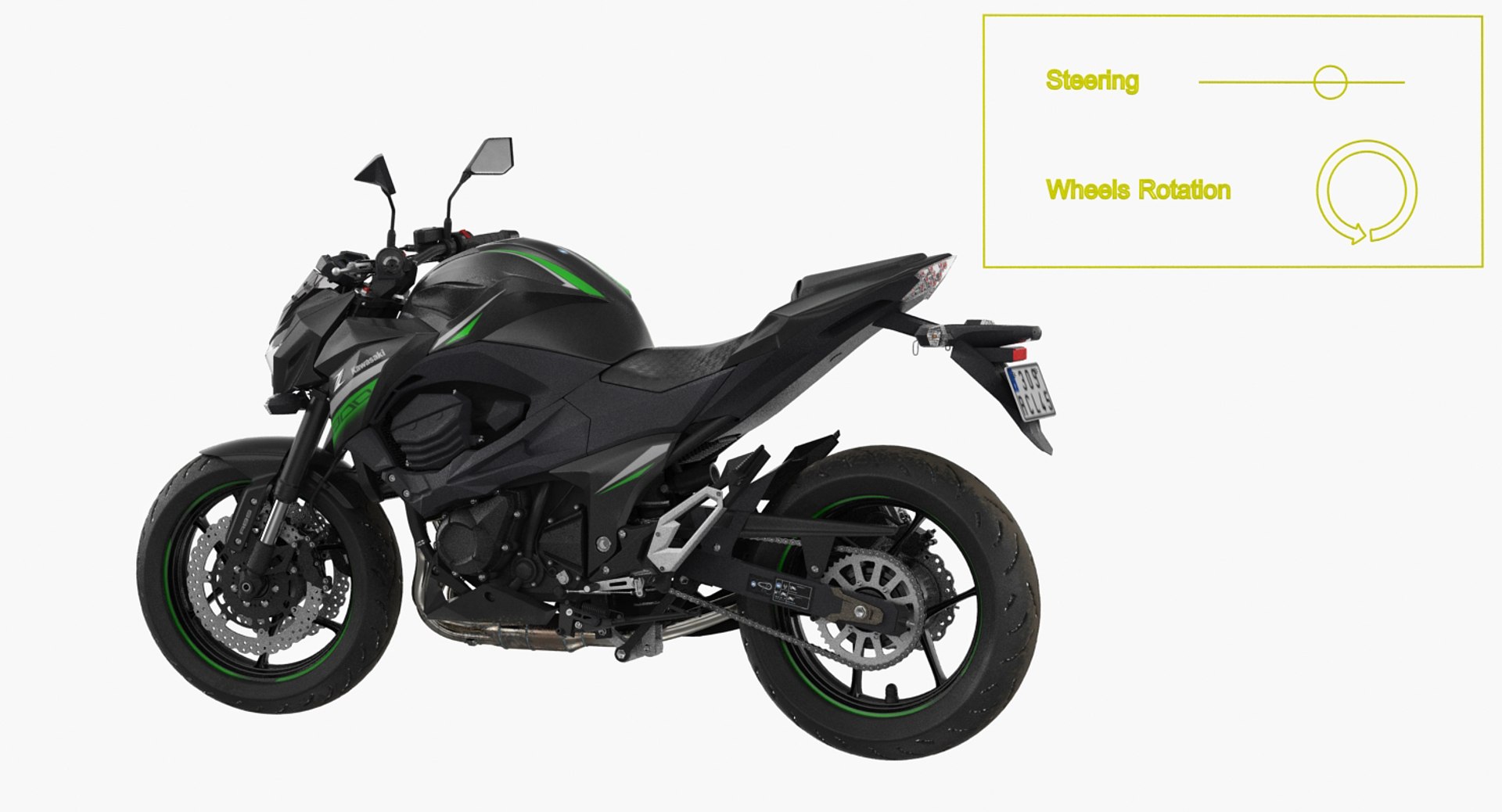 3D Kawasaki Z800 2016 Green - TurboSquid 1163419