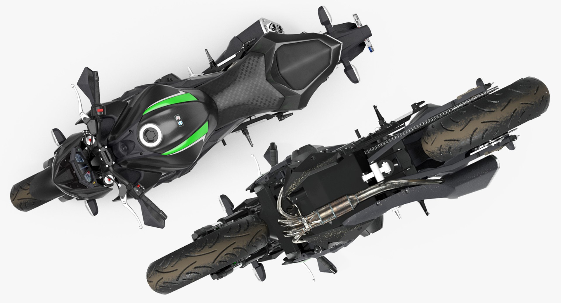 3D Kawasaki Z800 2016 Green - TurboSquid 1163419