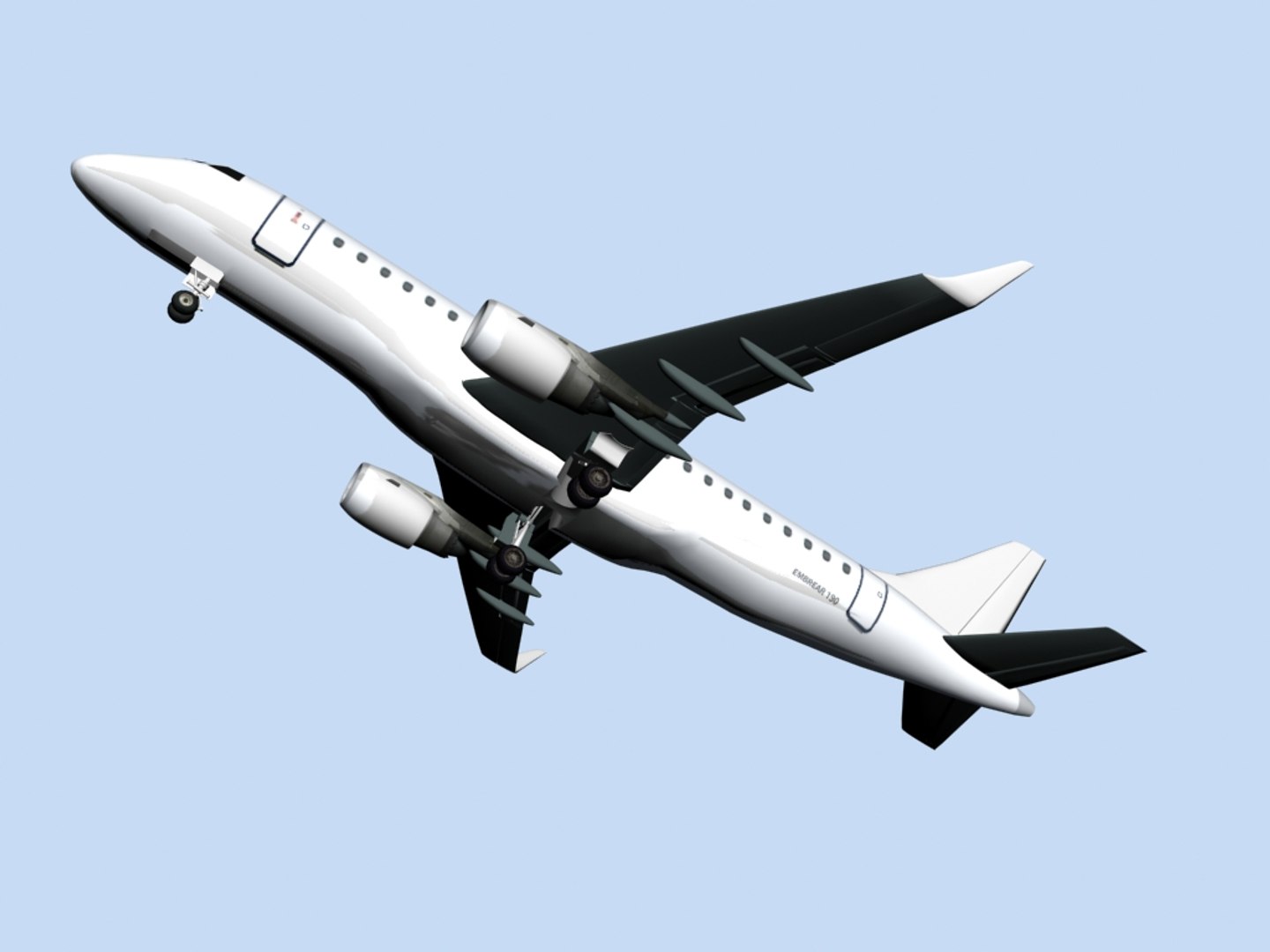 Embraer 190 Generic Plane 3d Model
