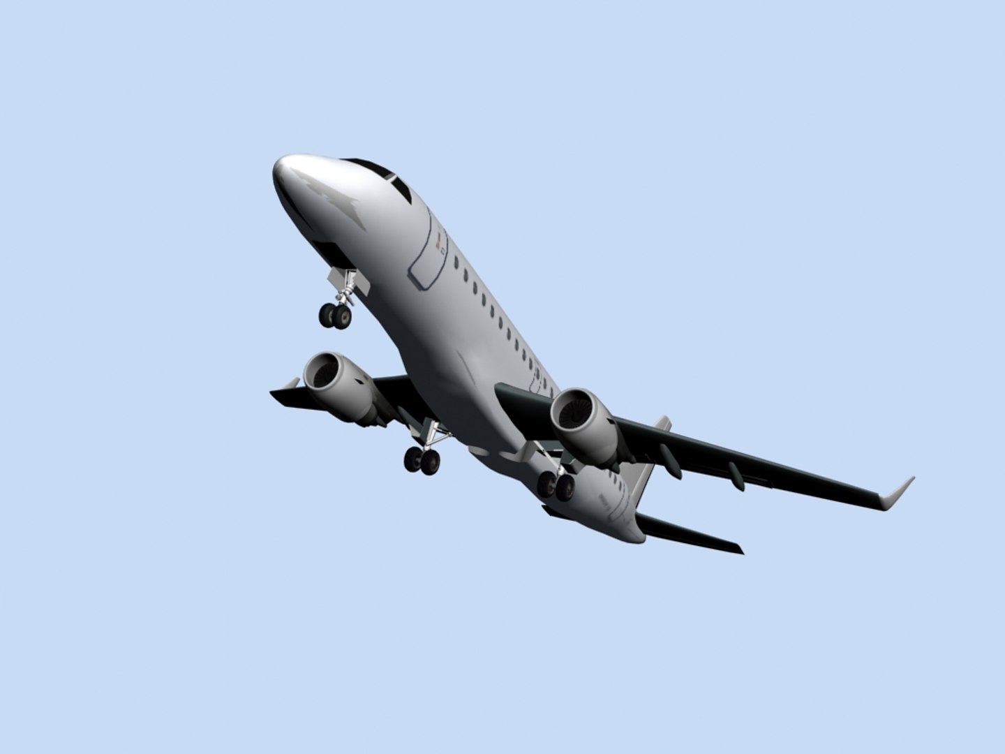 Embraer 190 Generic Plane 3d Model