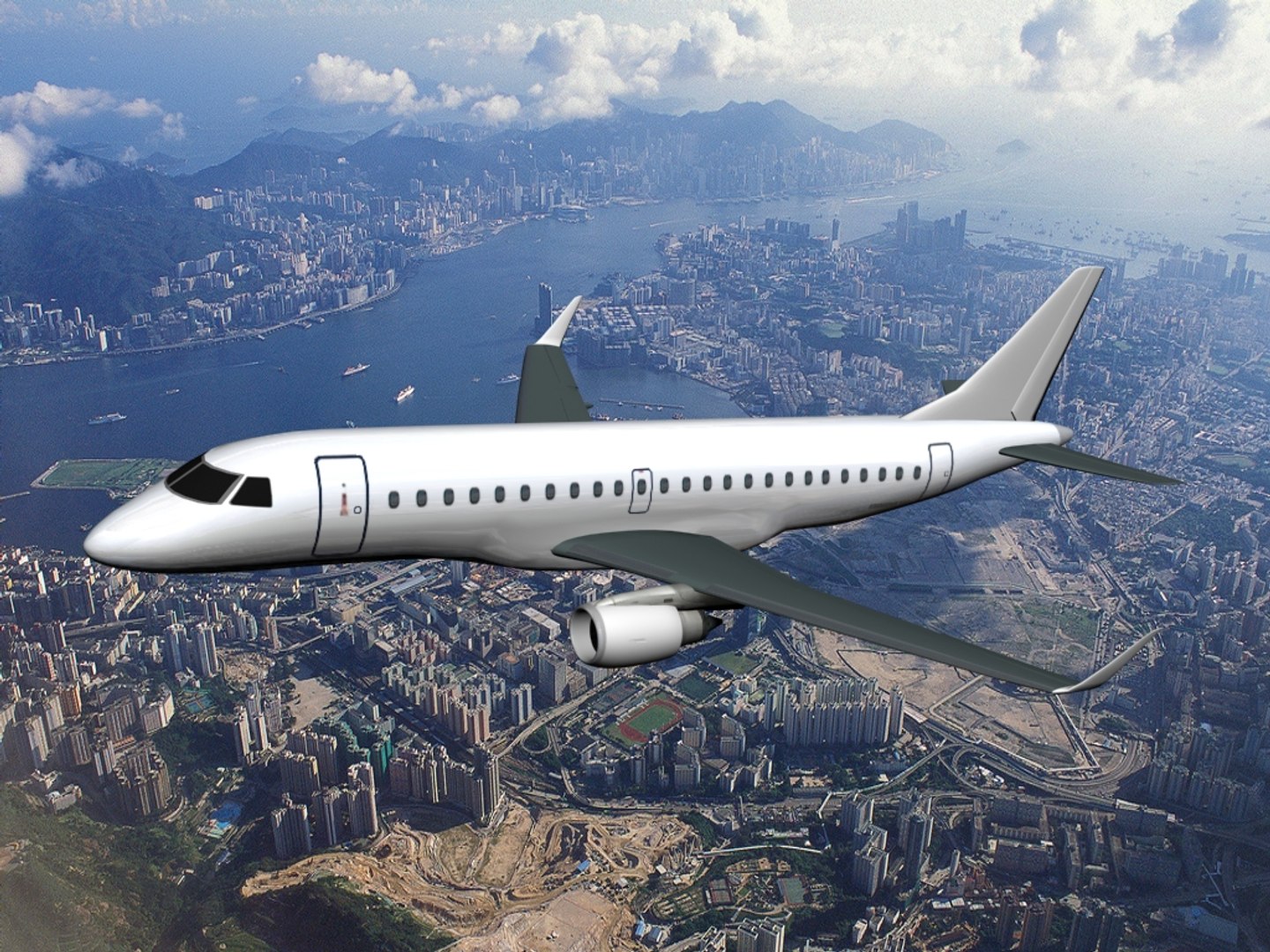 Embraer 190 Generic Plane 3d Model