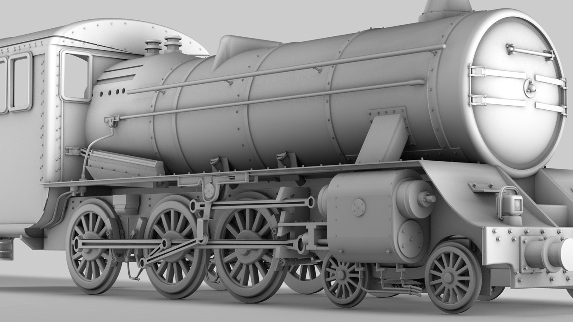 Steam Locomotive 3d Model