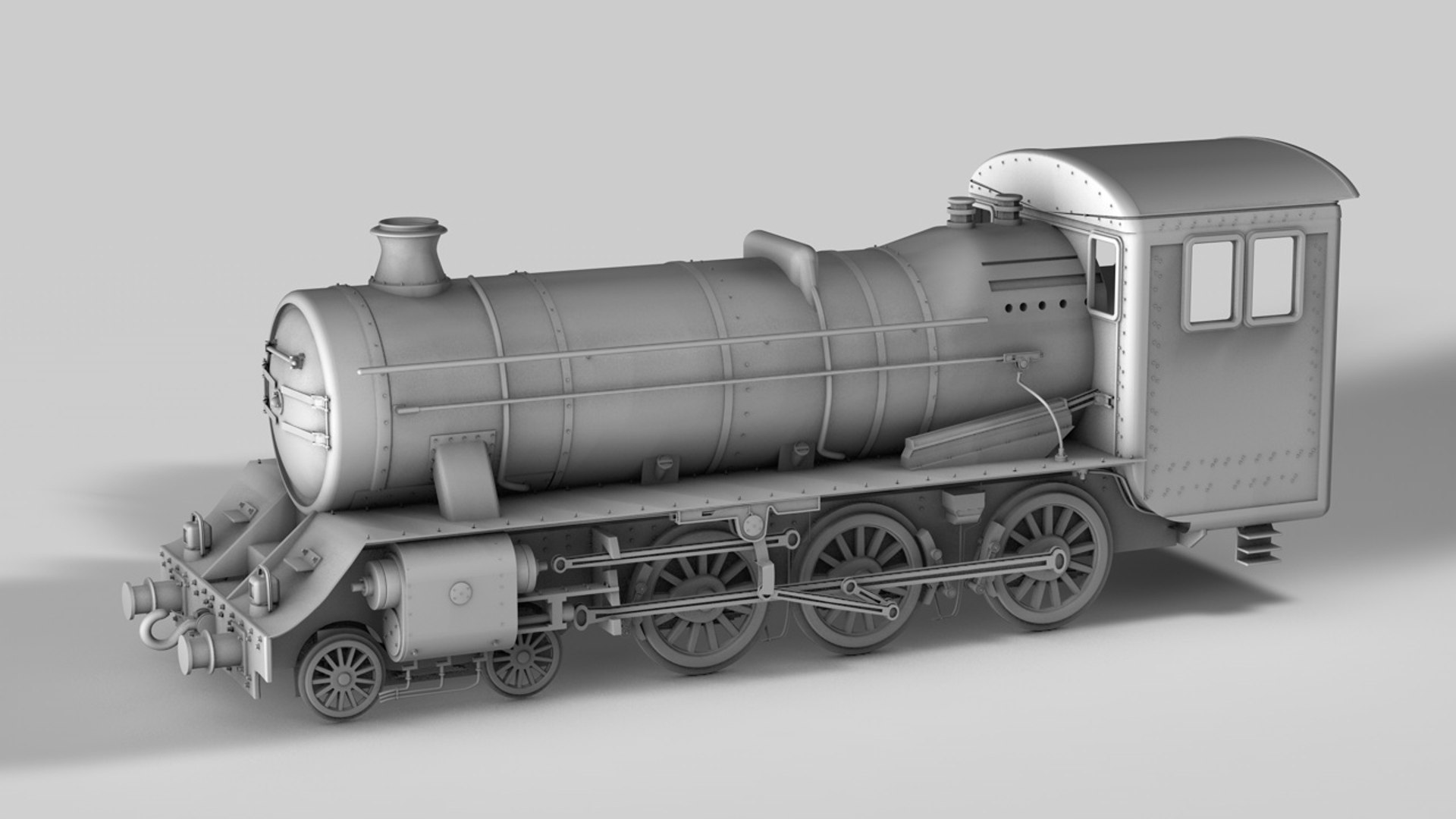 Steam Locomotive 3d Model