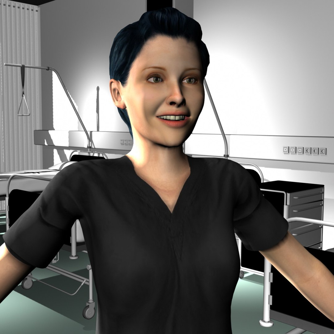 3d model of female medical staff