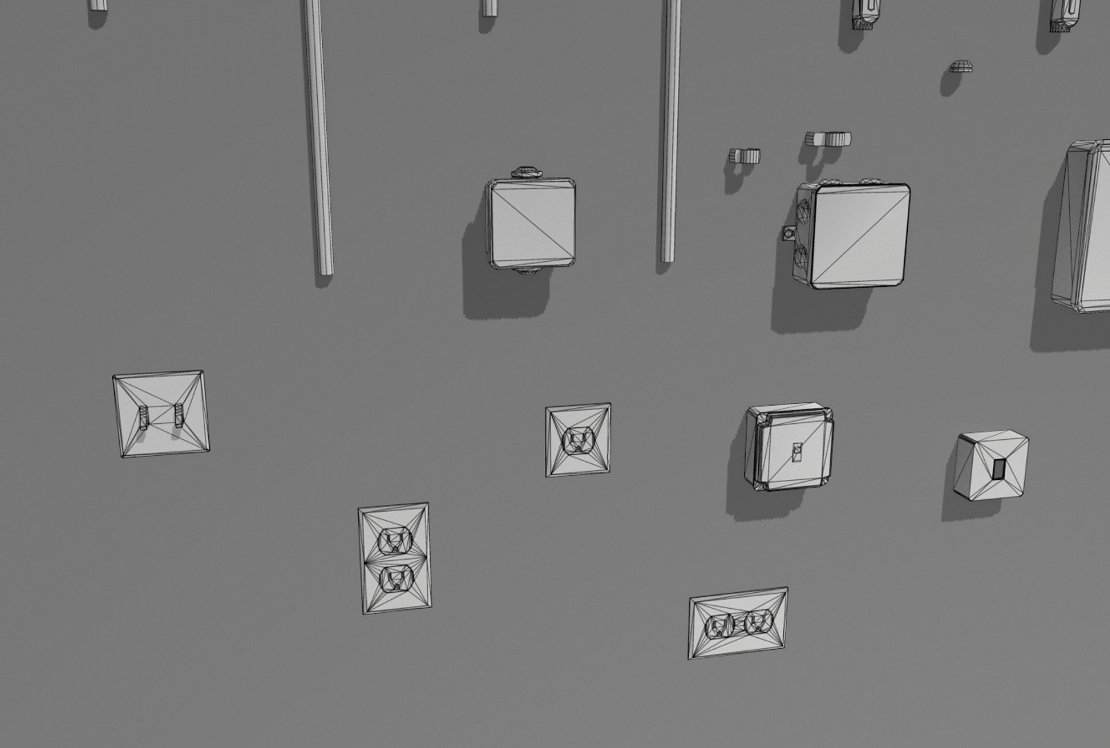 3D Metal Electrical Wires Set Model - TurboSquid 1498312