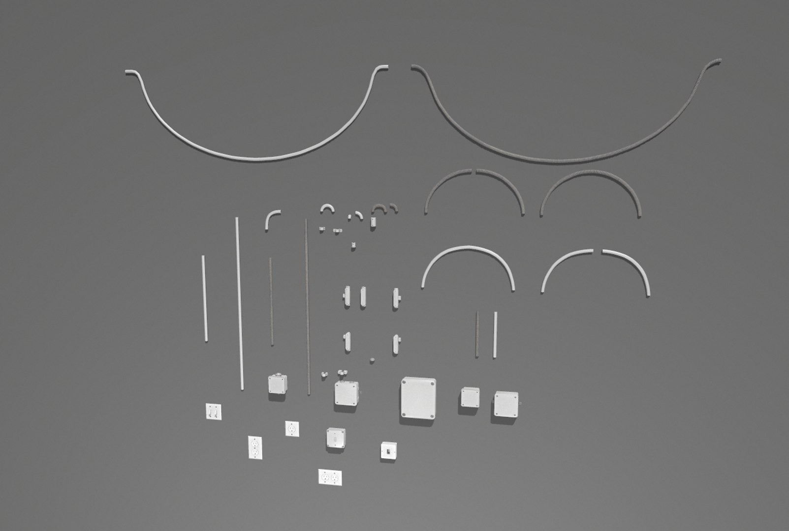 3D Metal Electrical Wires Set Model - TurboSquid 1498312