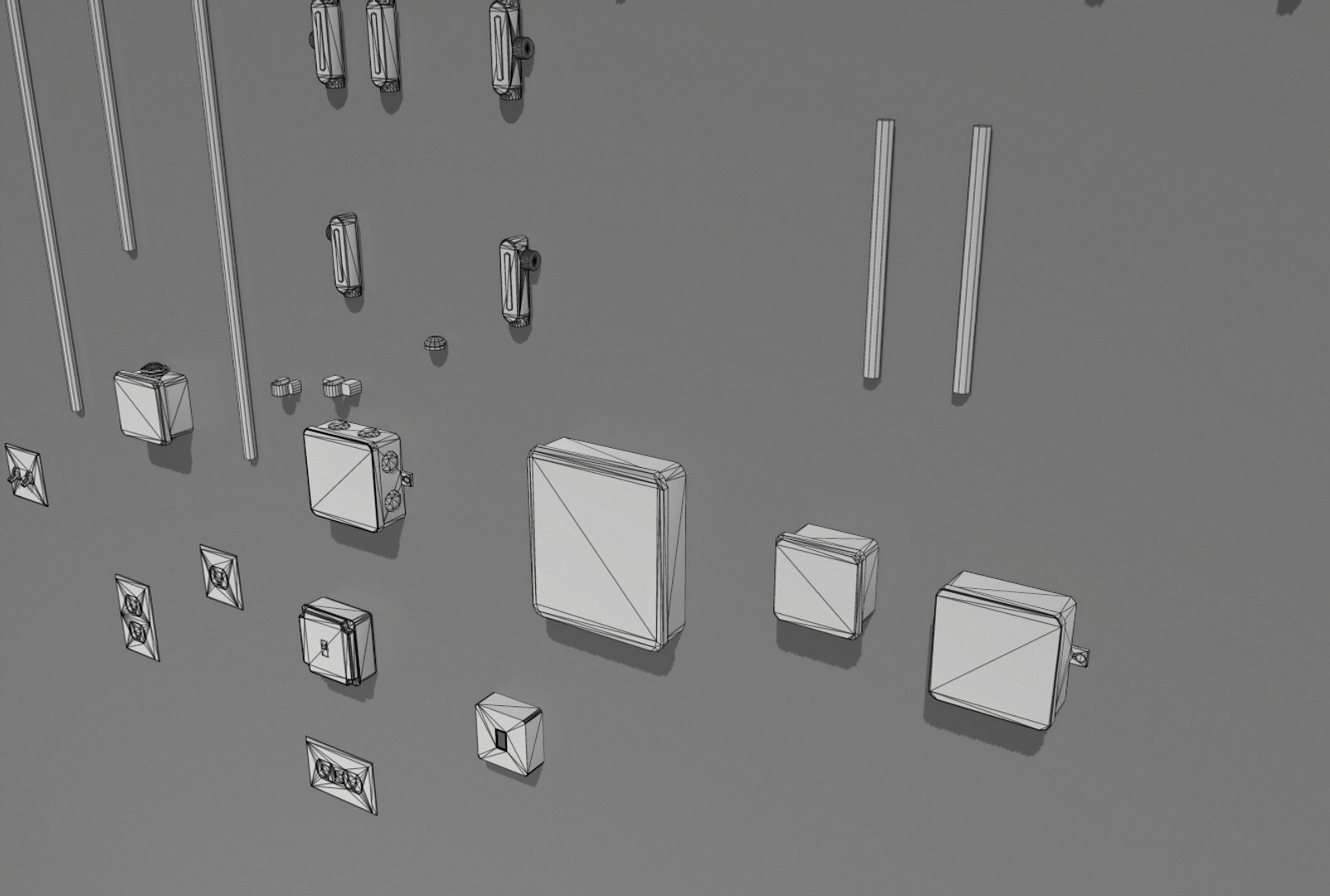 3D Metal Electrical Wires Set Model - TurboSquid 1498312