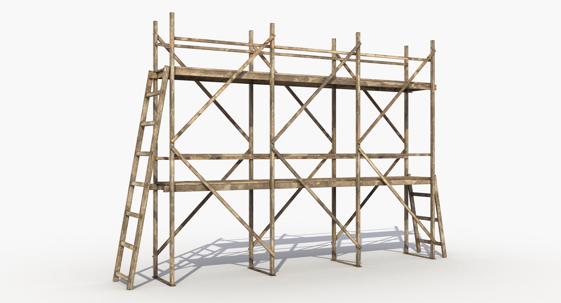 3D Old Scaffolding Model - TurboSquid 1182078