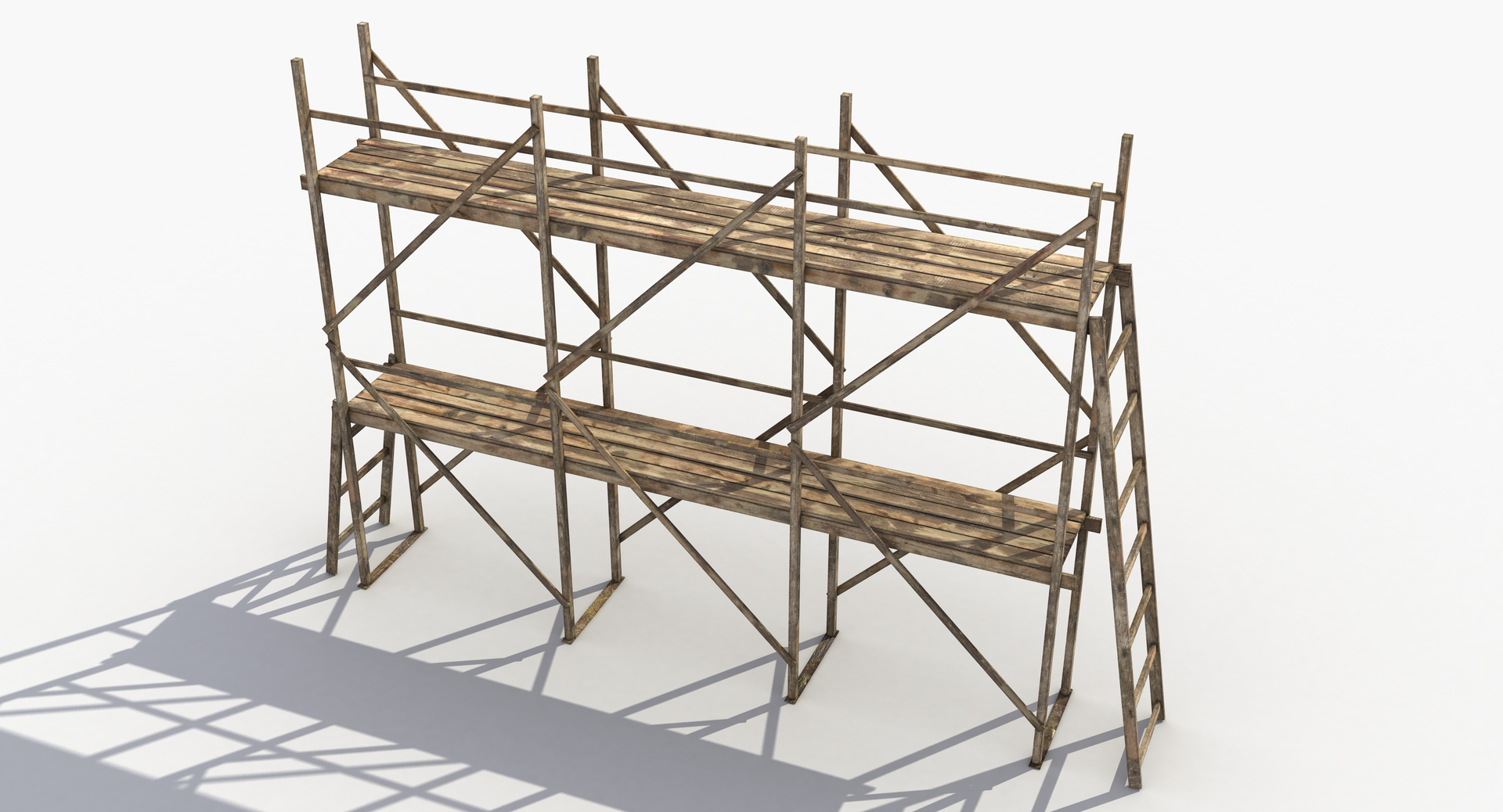 3D old scaffolding model - TurboSquid 1182078