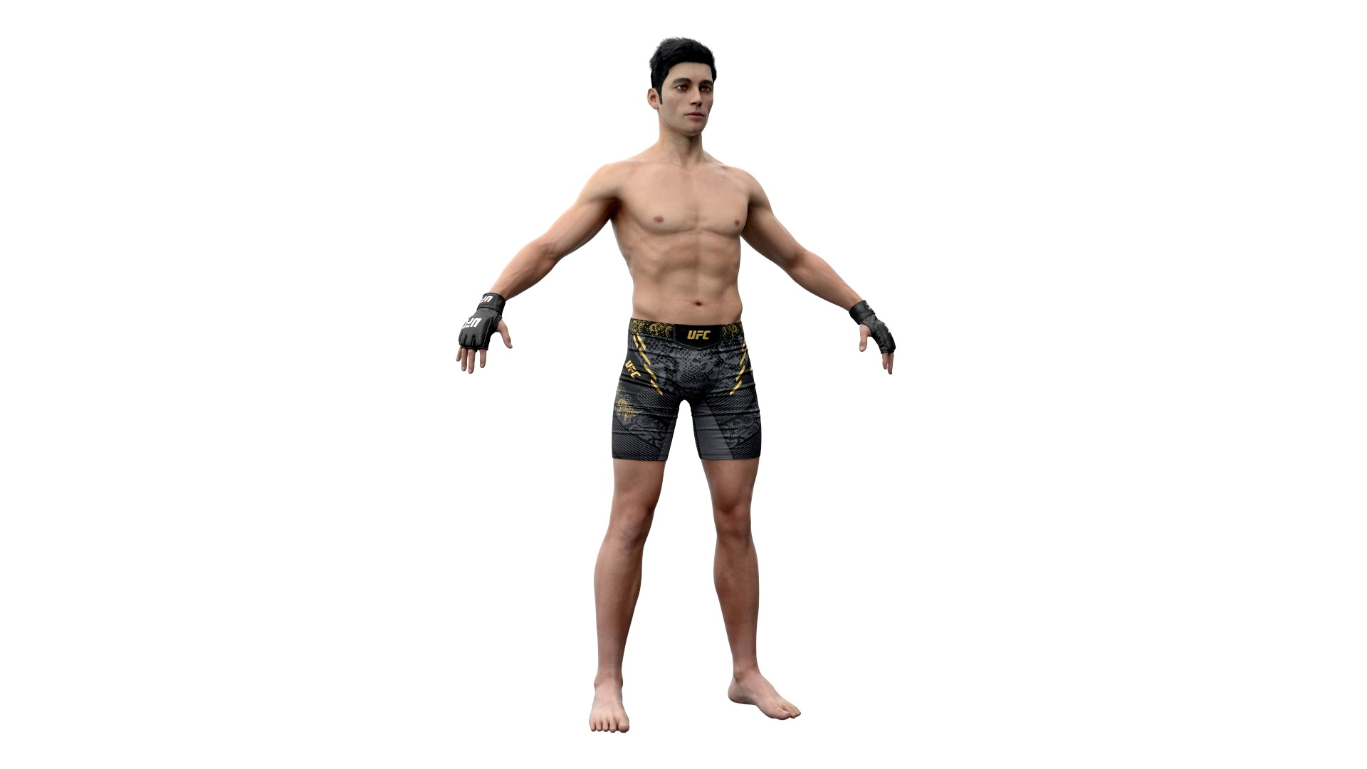 3D UFC MMA Fighter Jumping Animated Fur Rigged Model - TurboSquid 2382251
