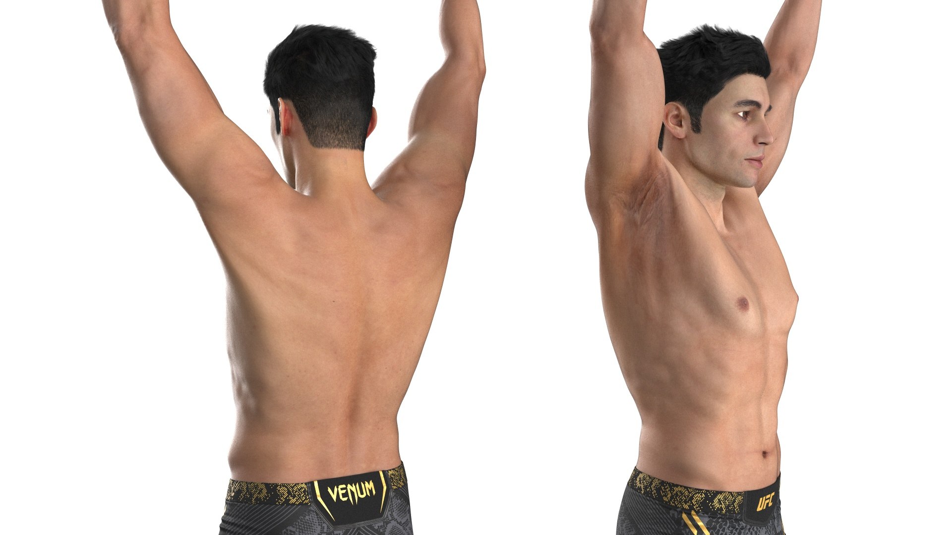 3D UFC MMA Fighter Jumping Animated Fur Rigged Model - TurboSquid 2382251