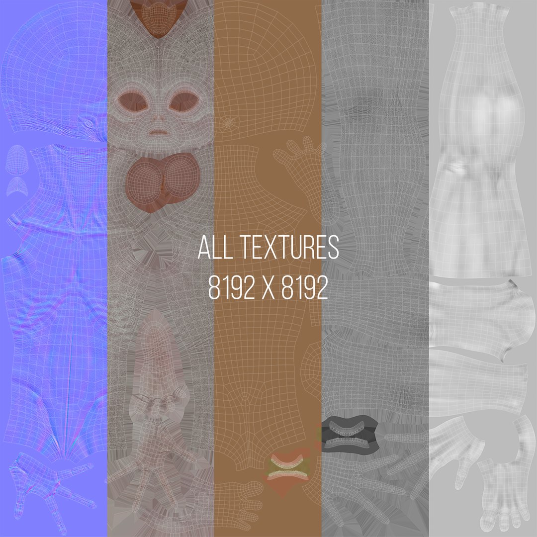 3D Humanoid Grey Alien - Rigged - TurboSquid 2151039