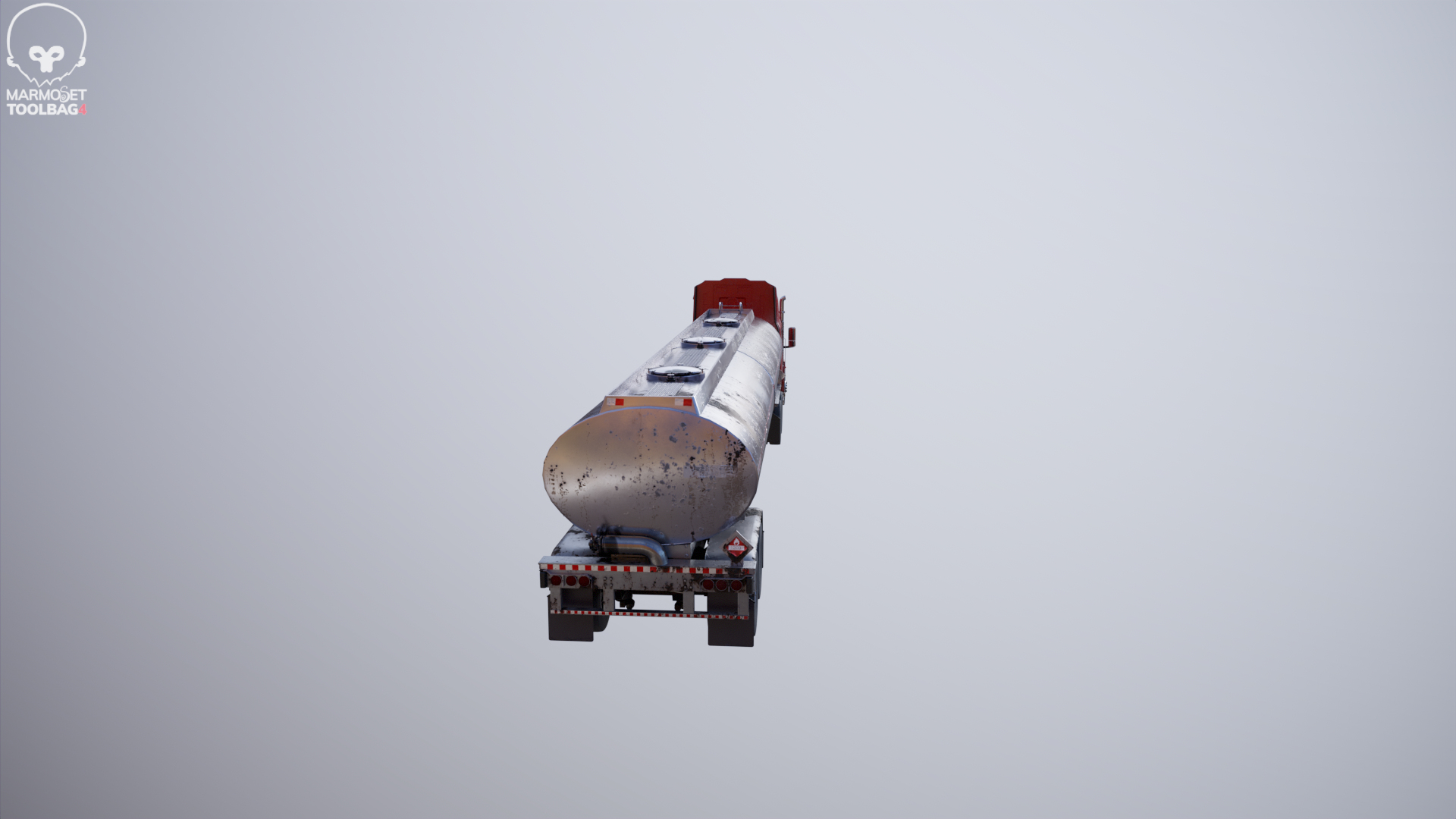 3D Model Generic Semi Truck Sleeper With Tanker Trailer USED ...