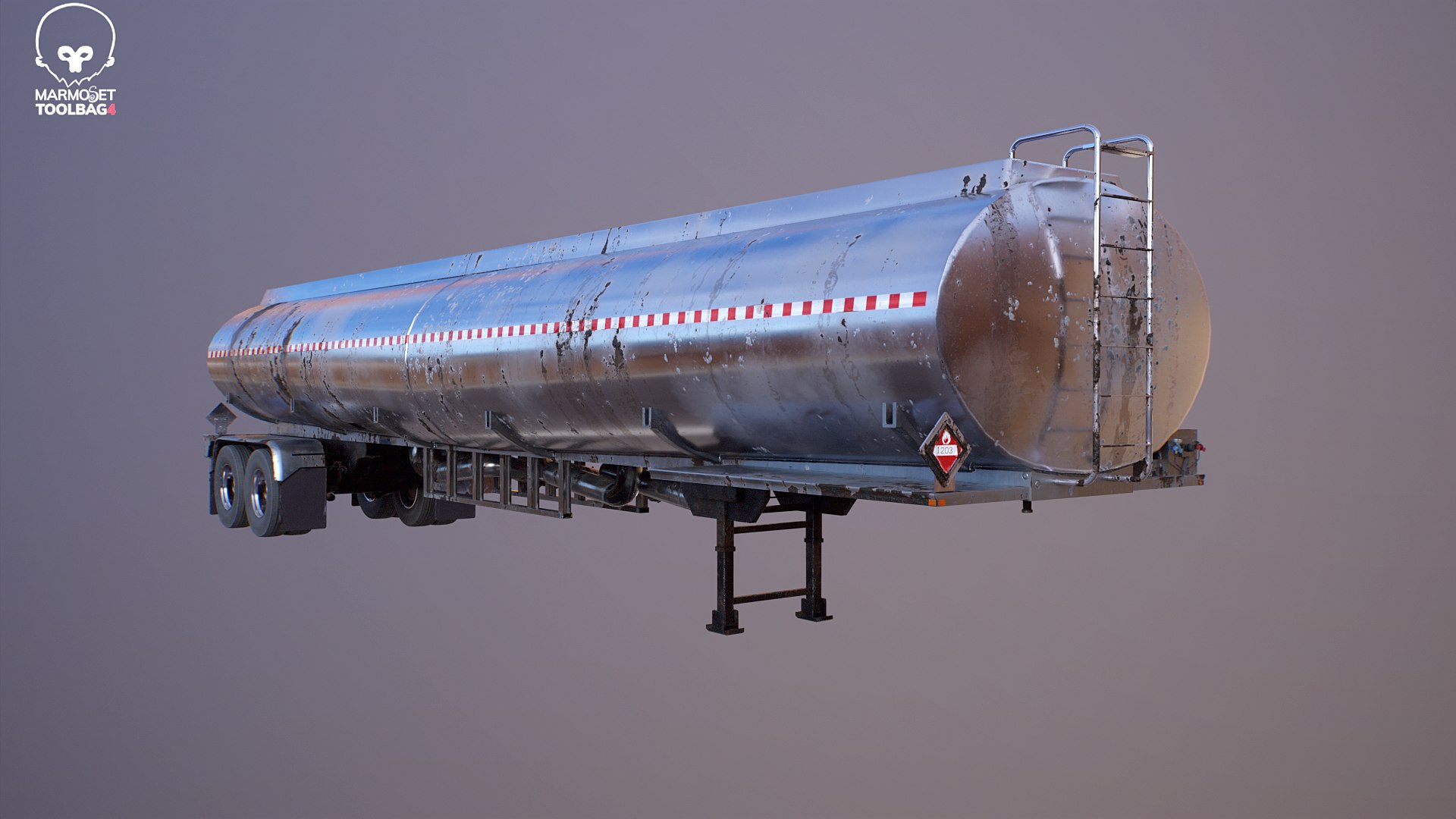 3D Model Generic Semi Truck Sleeper With Tanker Trailer USED ...