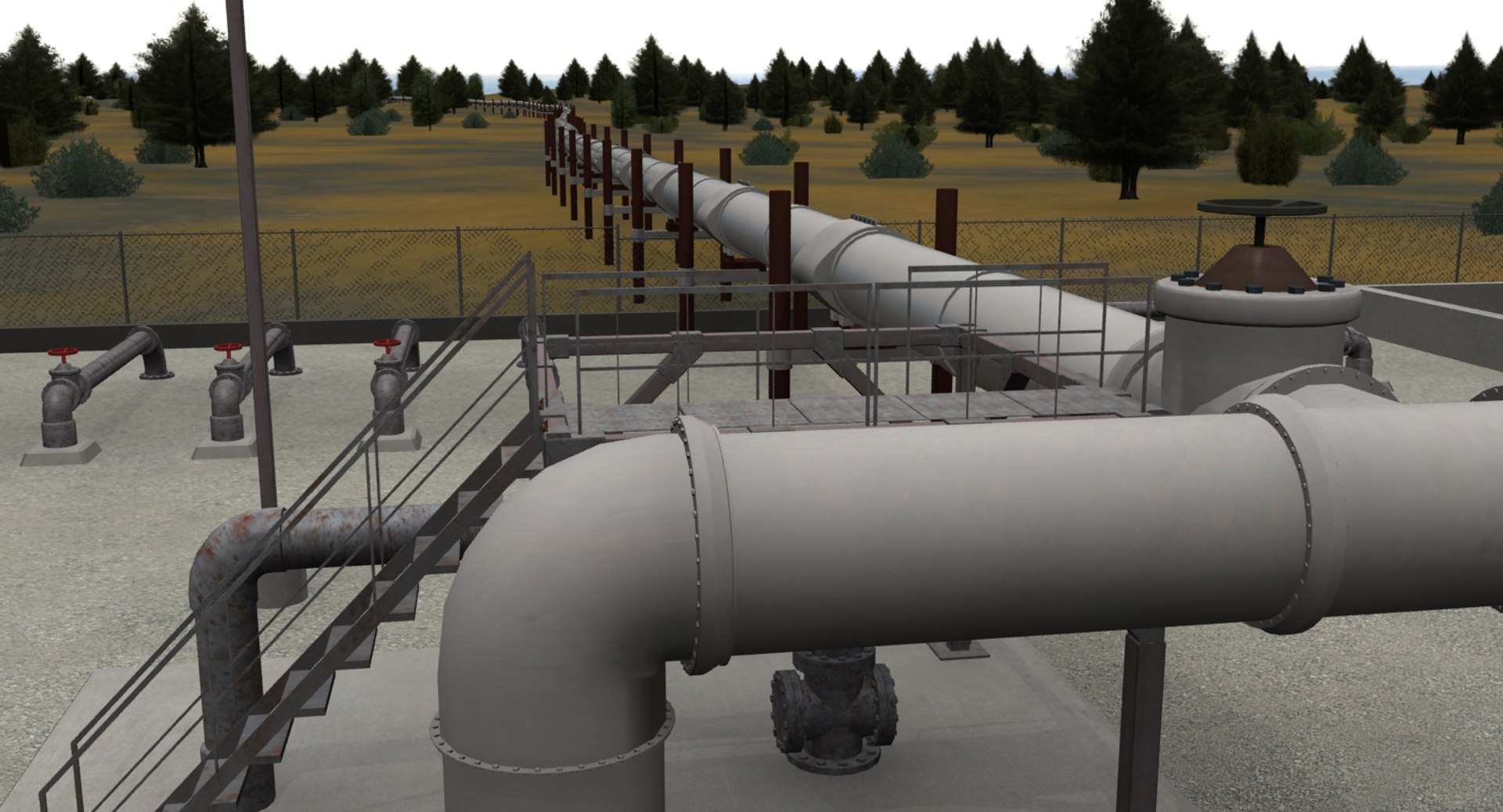 3d model pipeline pipe