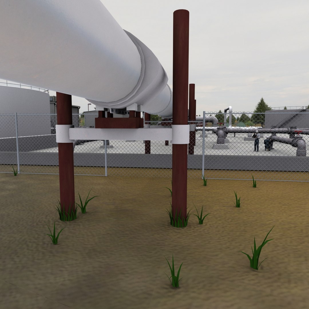 3d model pipeline pipe