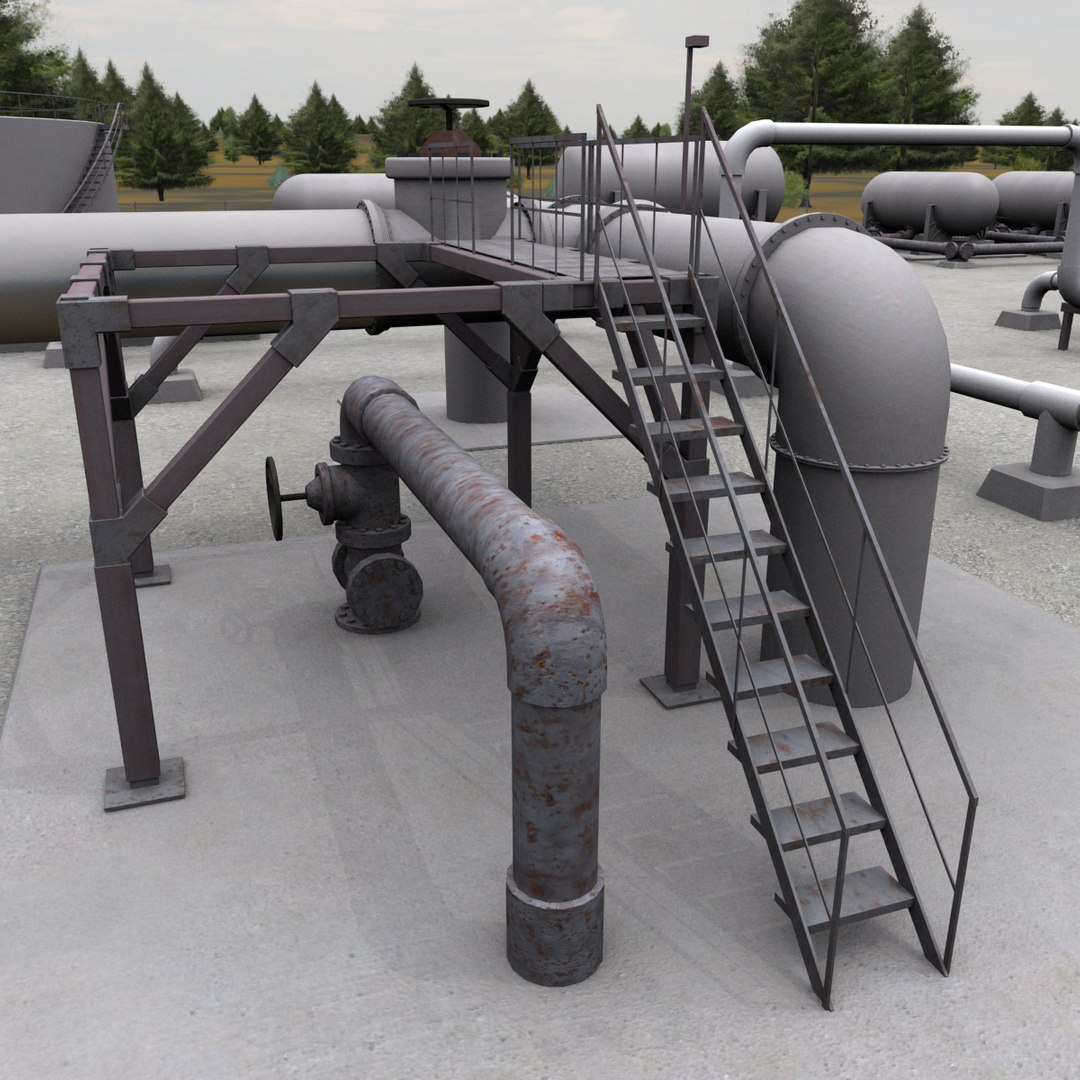 3d model pipeline pipe