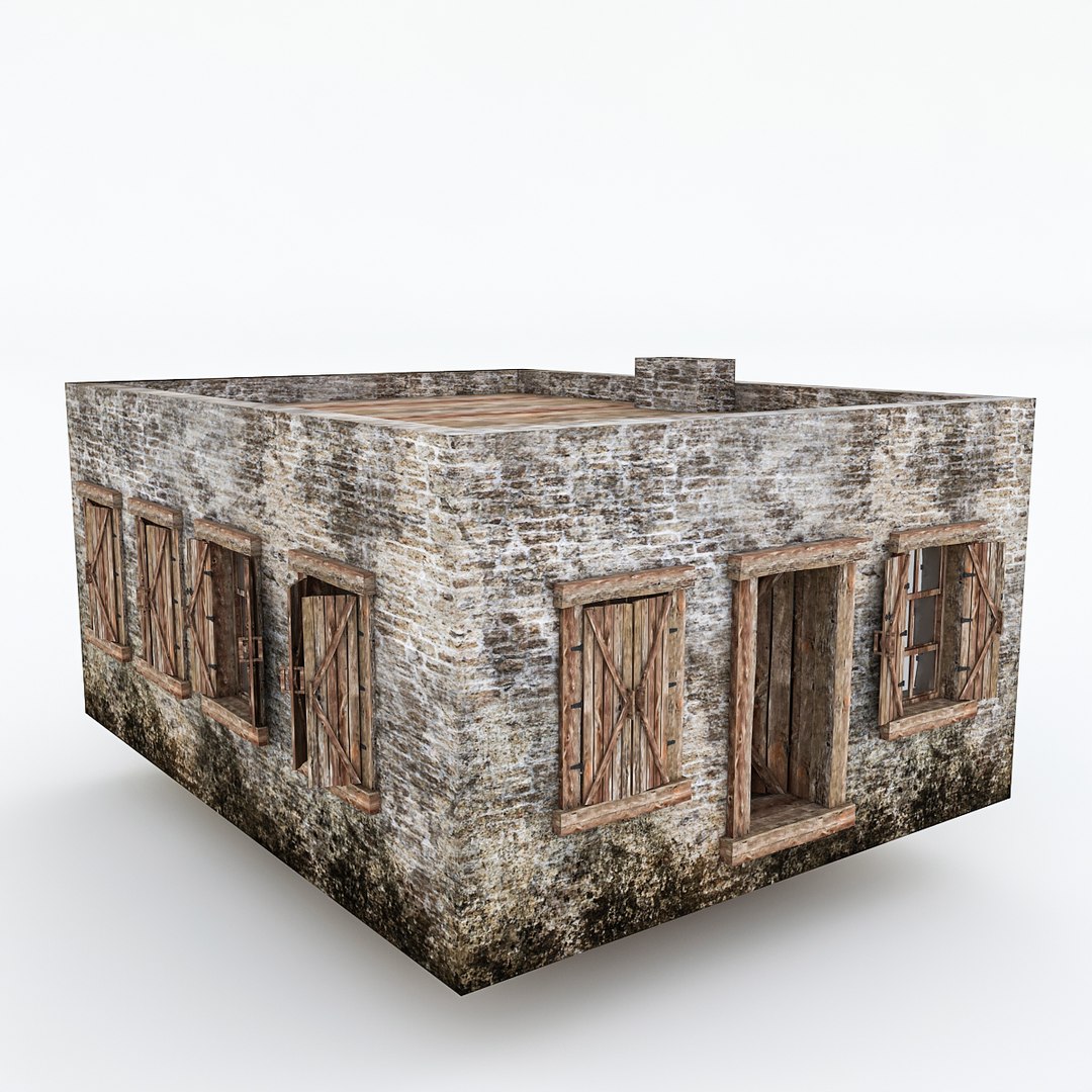 3D Old Stone Building Nterior - TurboSquid 1556758
