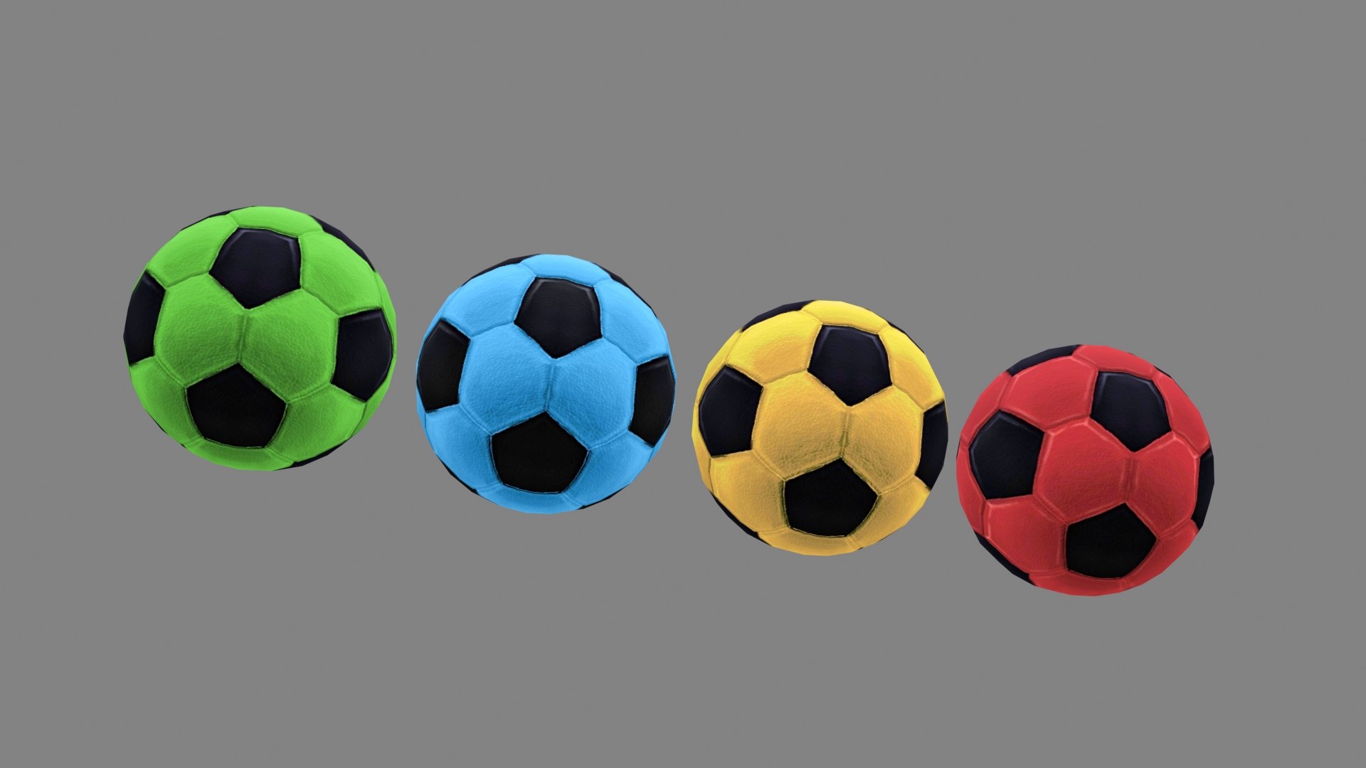 3D 4 colored balls Low-poly 3D model - TurboSquid 2111926