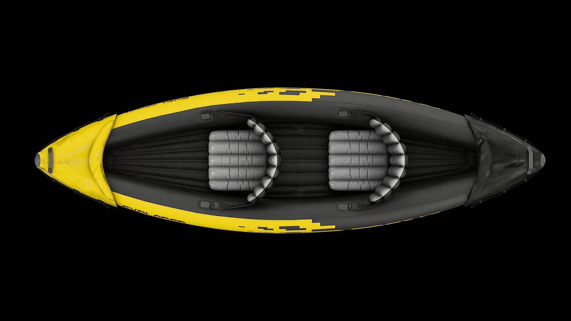 3D INTEX Explorer K2 Inflatable Kayak - TurboSquid 2325444