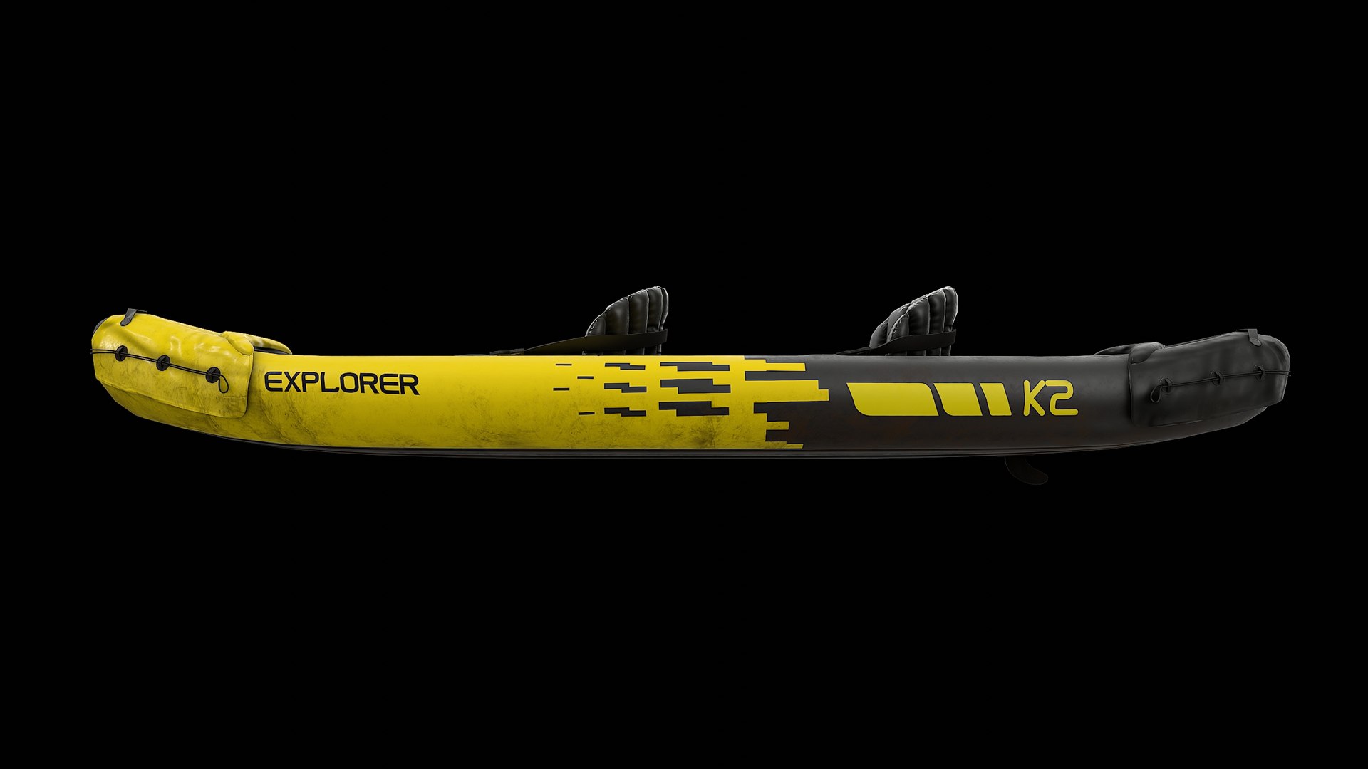 3D INTEX Explorer K2 Inflatable Kayak - TurboSquid 2325444