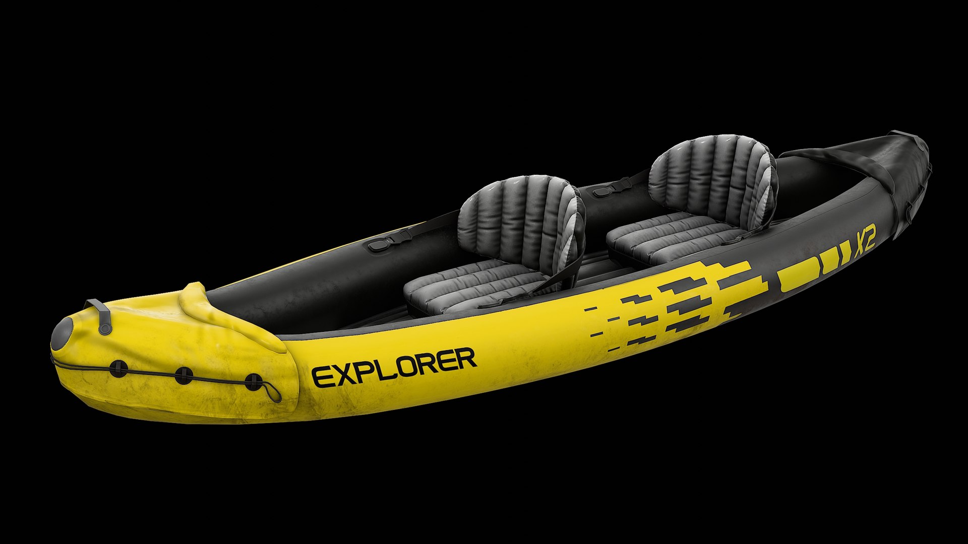3D INTEX Explorer K2 Inflatable Kayak - TurboSquid 2325444