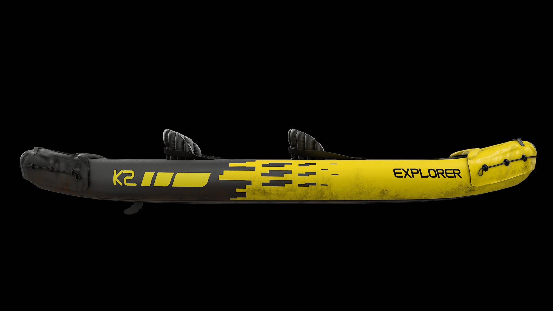 3D INTEX Explorer K2 Inflatable Kayak - TurboSquid 2325444