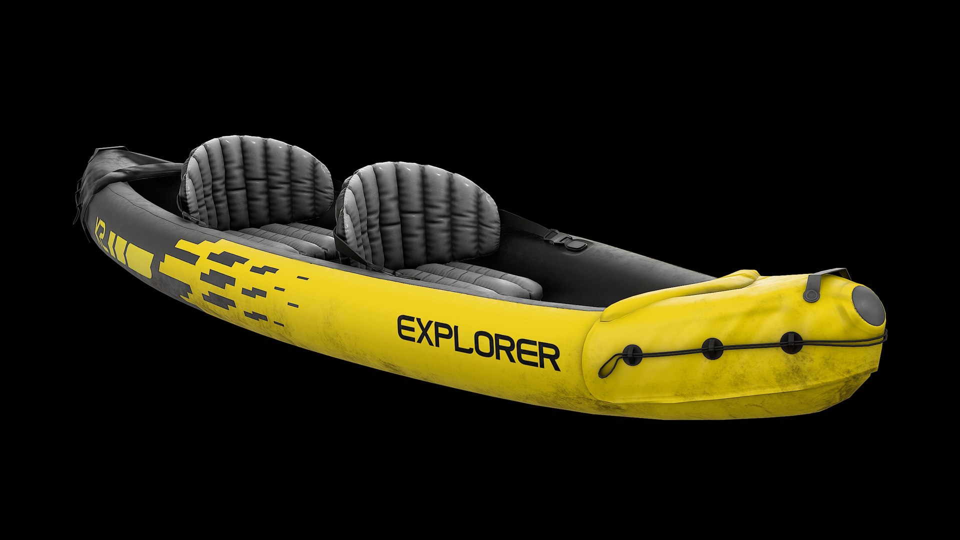 3D INTEX Explorer K2 Inflatable Kayak - TurboSquid 2325444