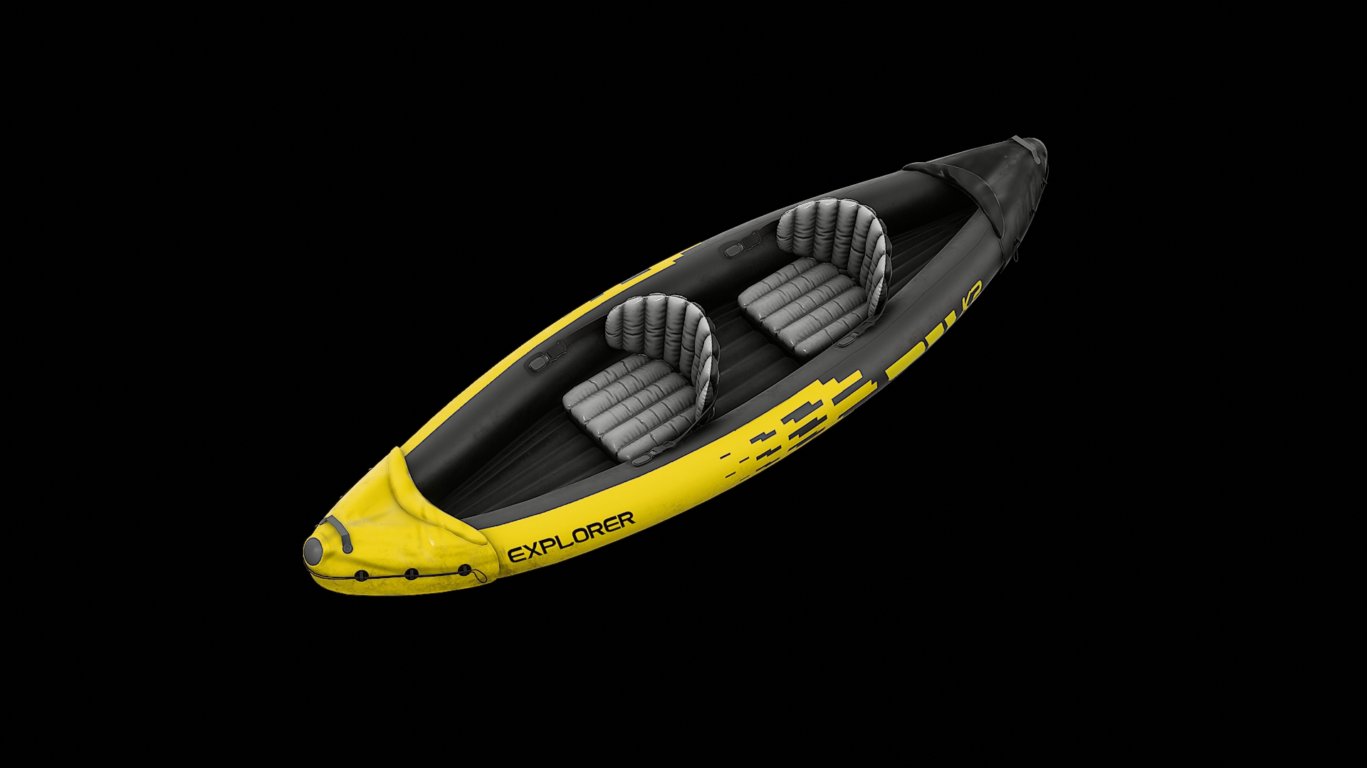 3D INTEX Explorer K2 Inflatable Kayak - TurboSquid 2325444