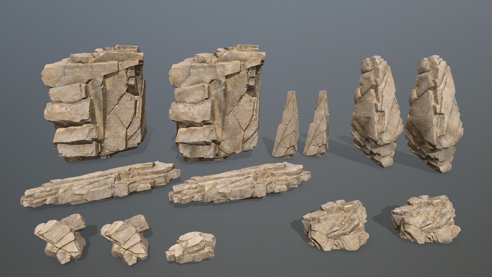 3D desert rocks - TurboSquid 2017698