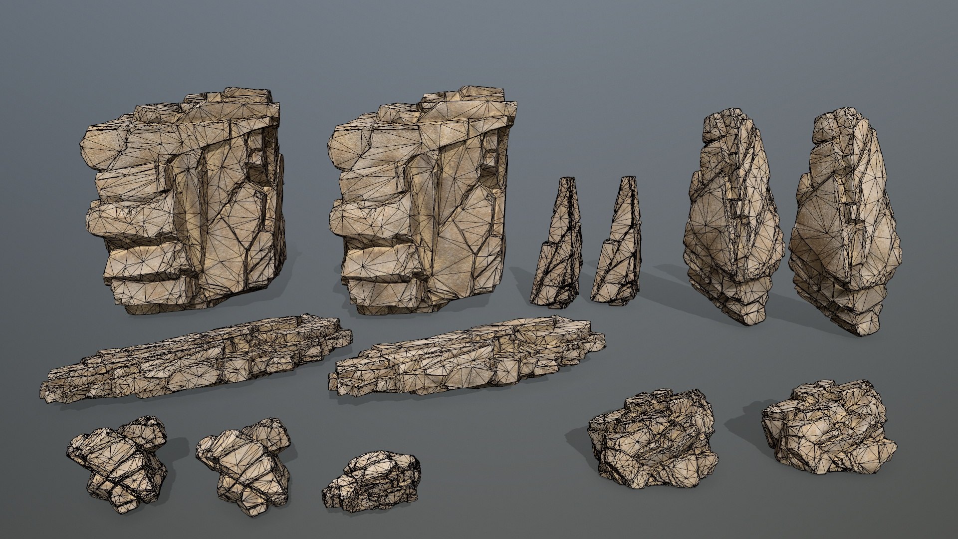 3D desert rocks - TurboSquid 2017698