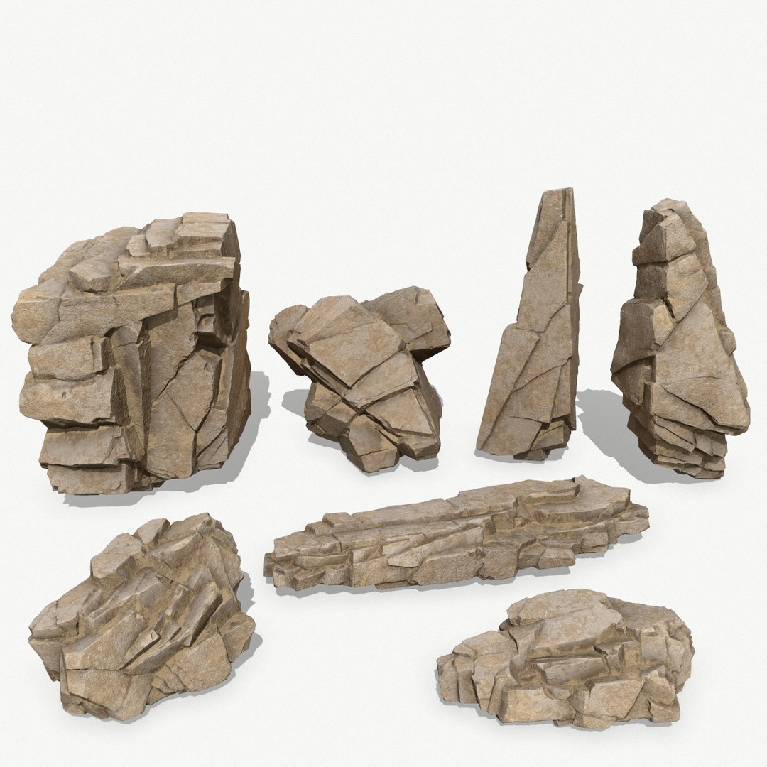 3D desert rocks - TurboSquid 2017698