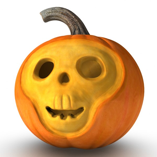 skull pumpkin 3d x
