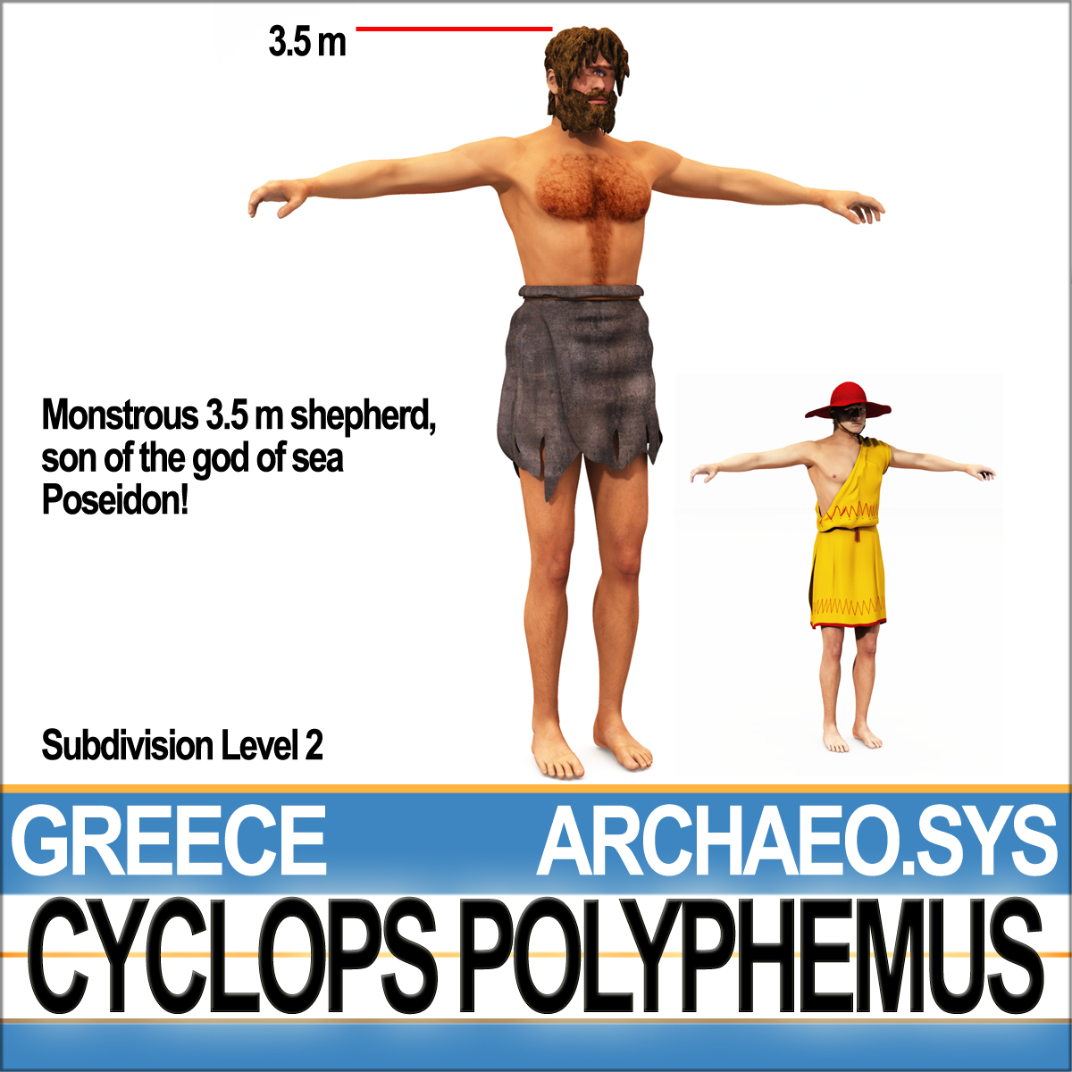 ancient greek cyclops polyphemus 3d model