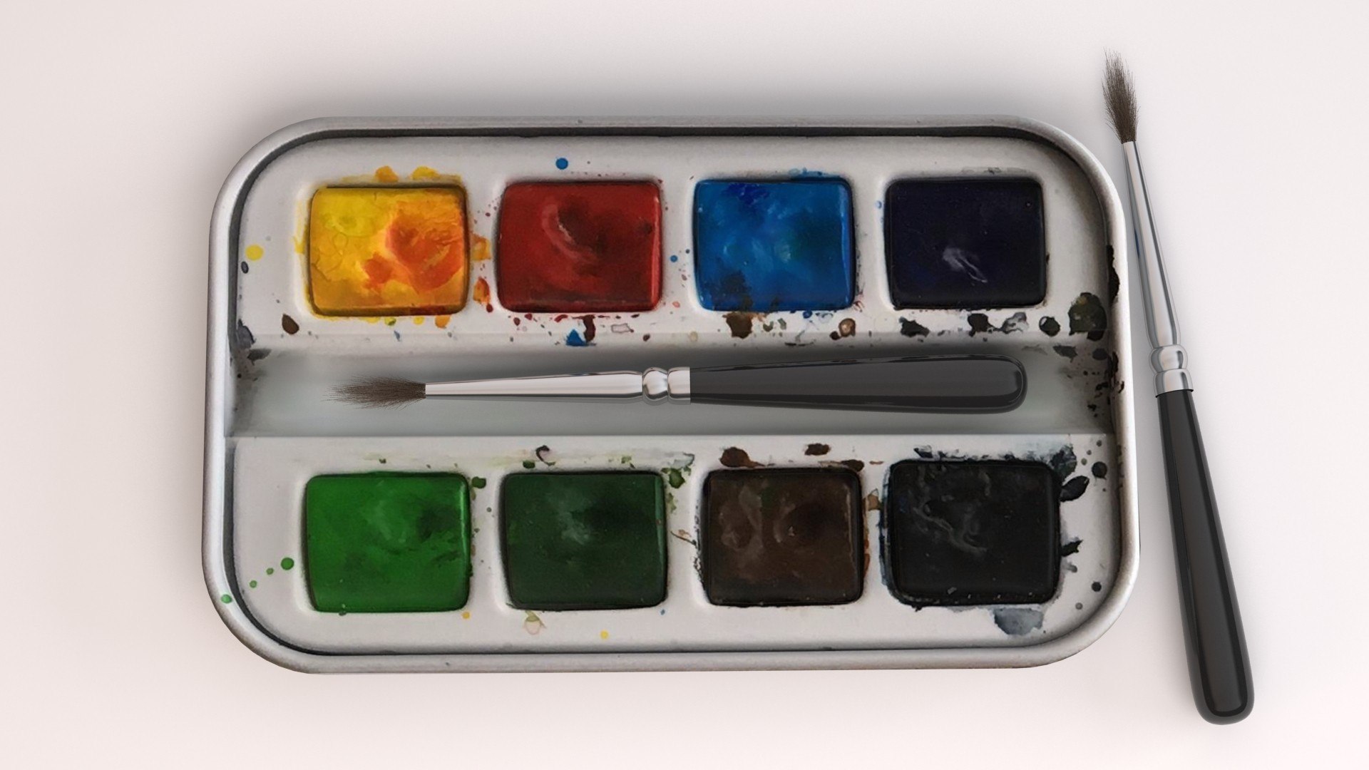 3D paint set - TurboSquid 1516463