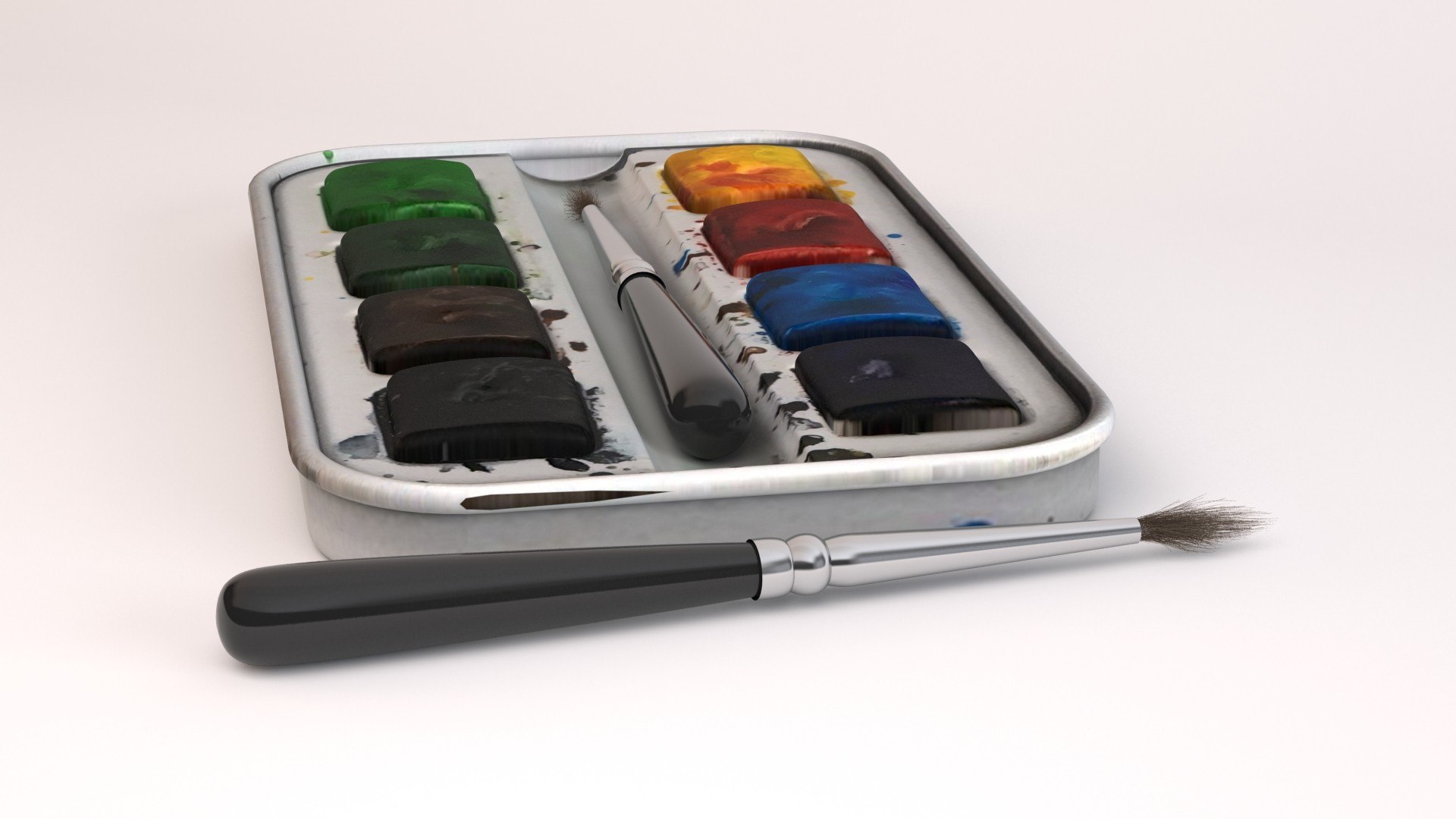 3D paint set - TurboSquid 1516463