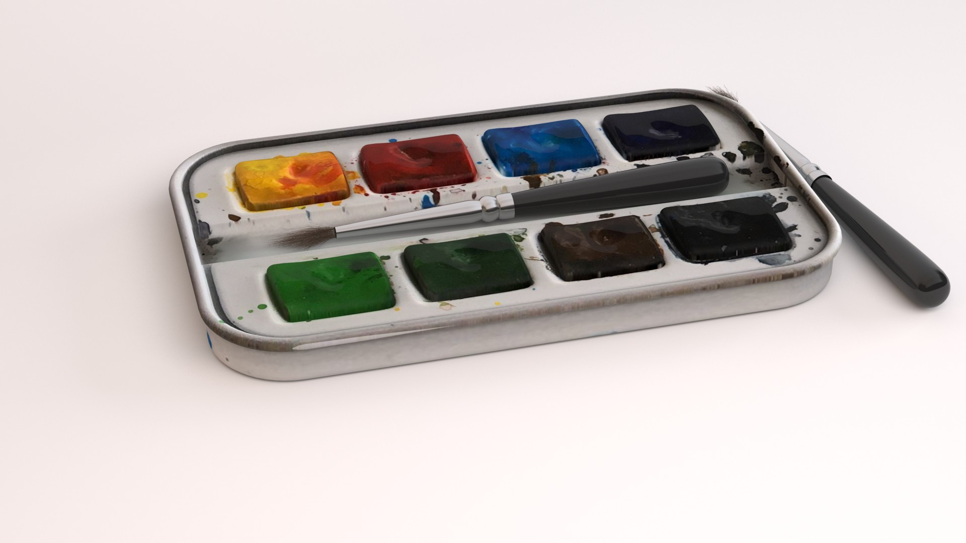 3D paint set - TurboSquid 1516463