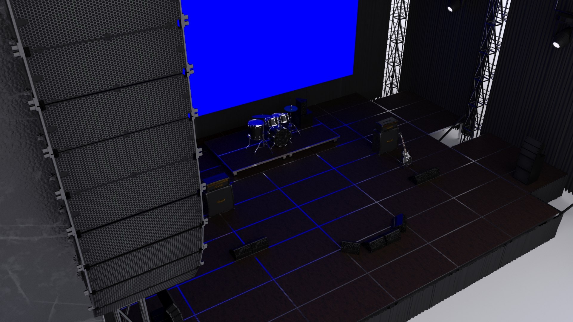 3D Concert Stage Event Full Setup model - TurboSquid 2059853
