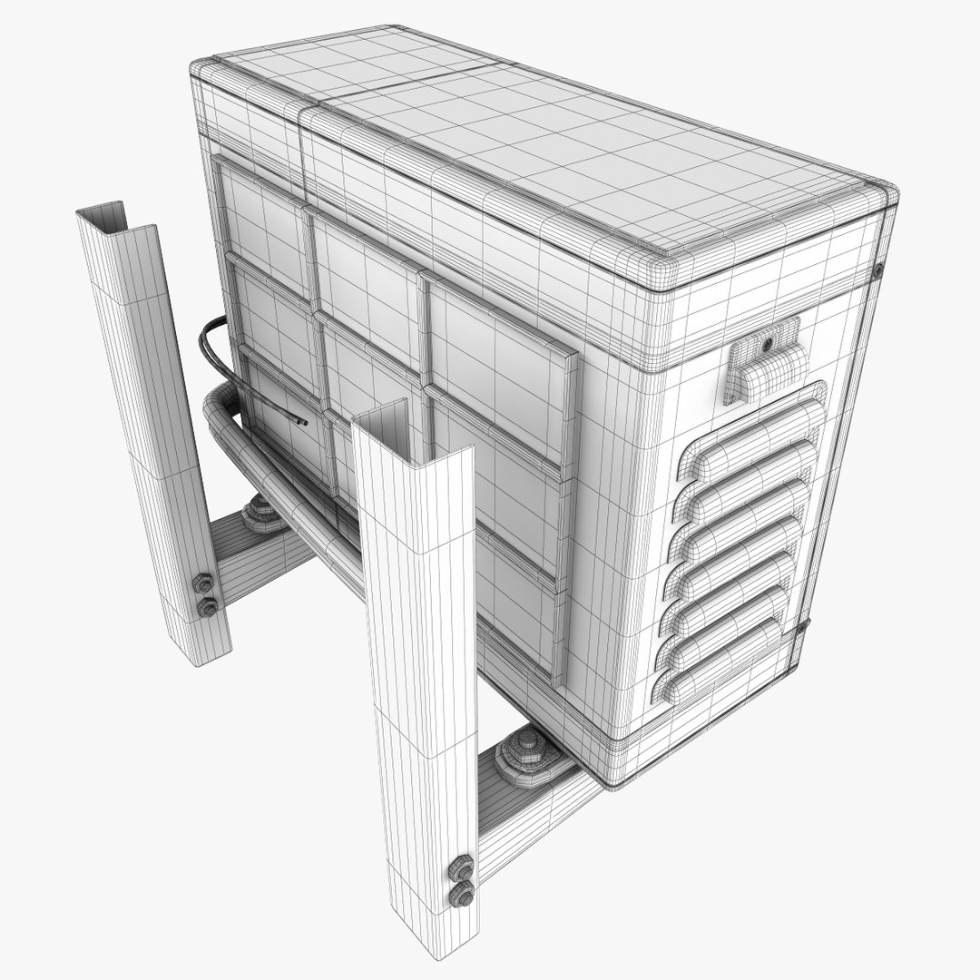 Air Conditioner Outdoor Unit 3D Model - TurboSquid 1394556