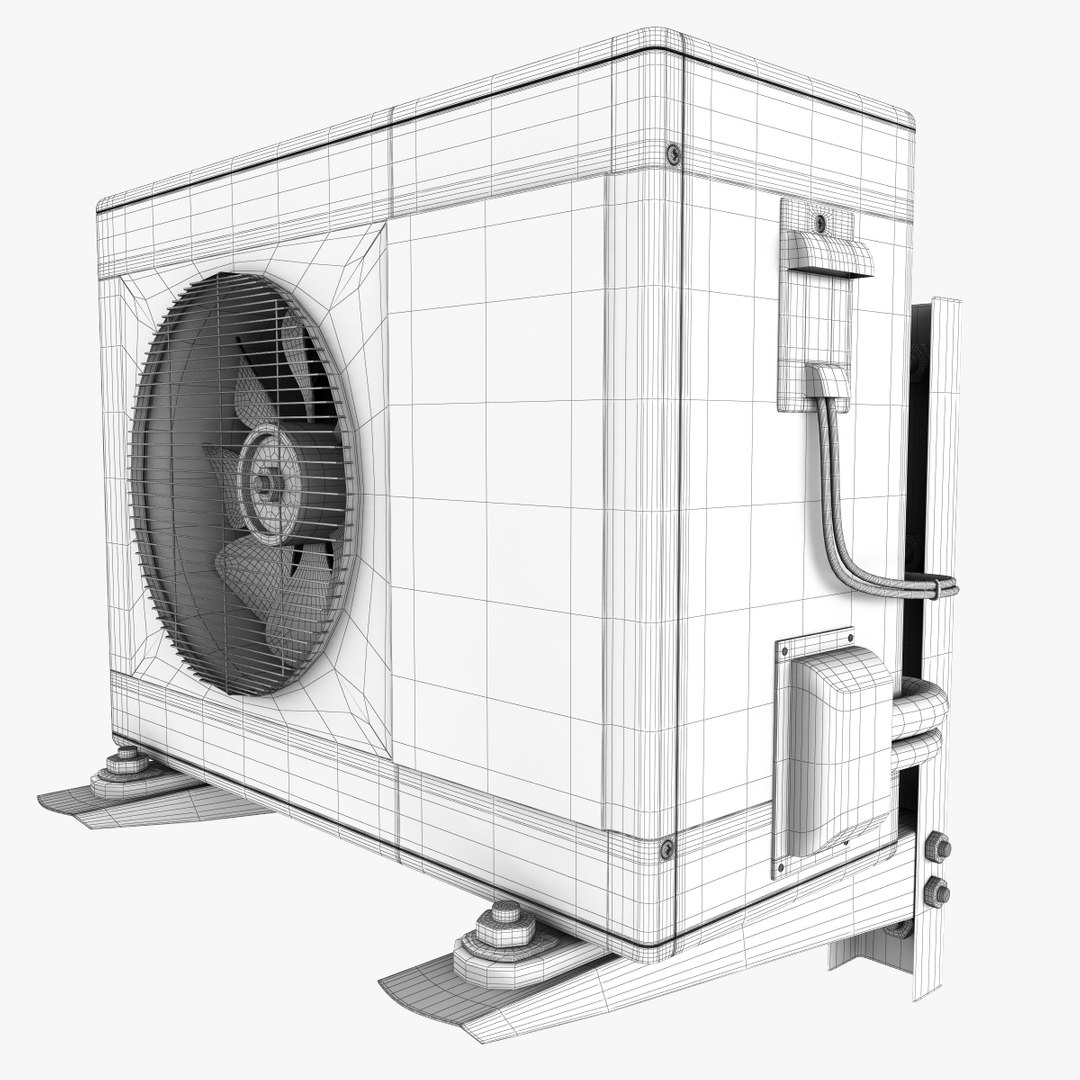 Air Conditioner Outdoor Unit 3D Model - TurboSquid 1394556